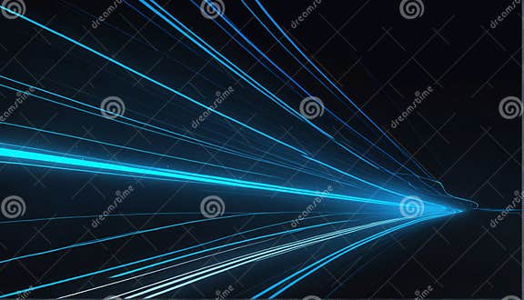 Blue Speed Line Motion Effect on Plain Black Ai Generated Stock ...