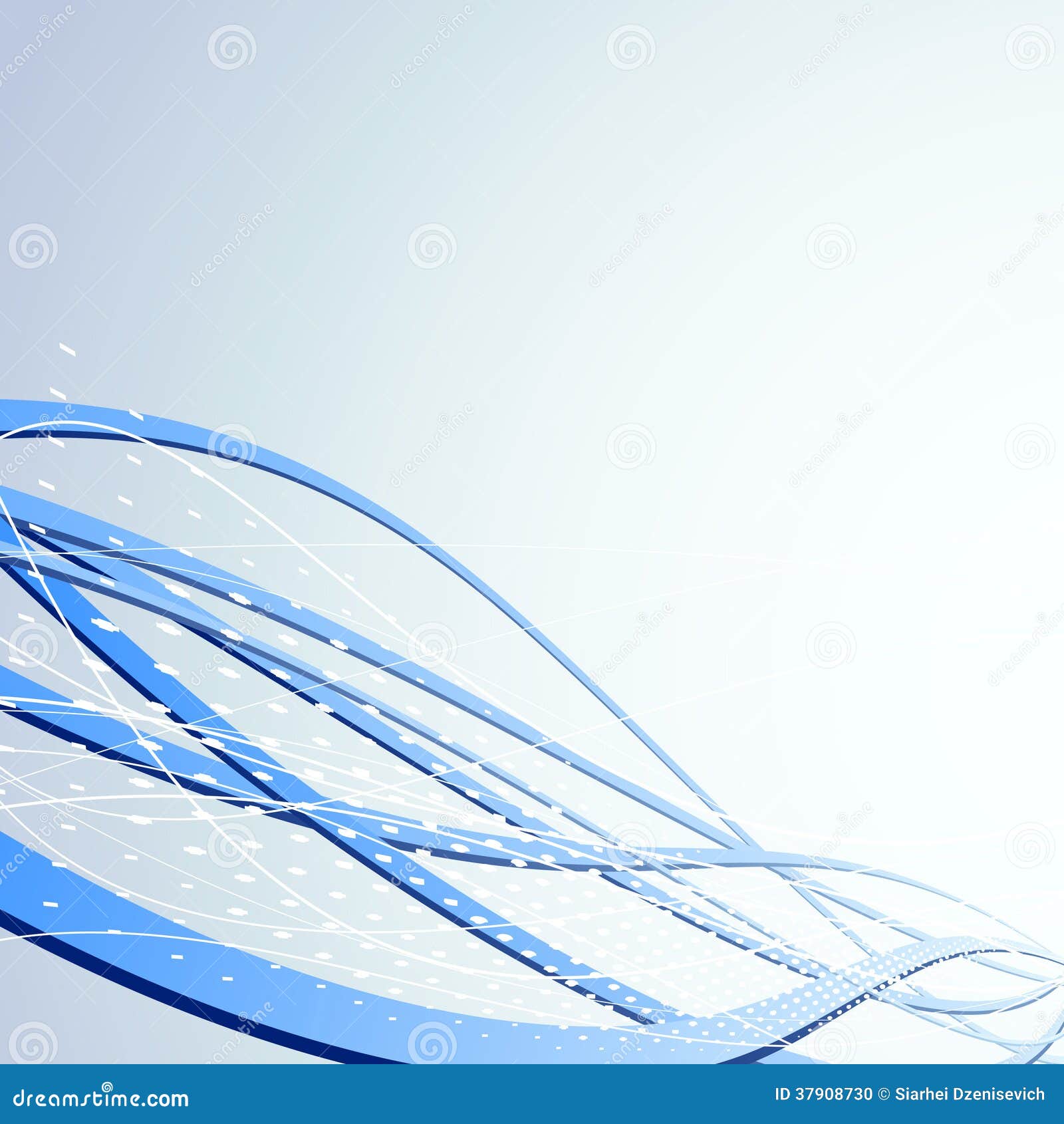 Blue Speed Waves Perspective View Stock Vector - Illustration of ...