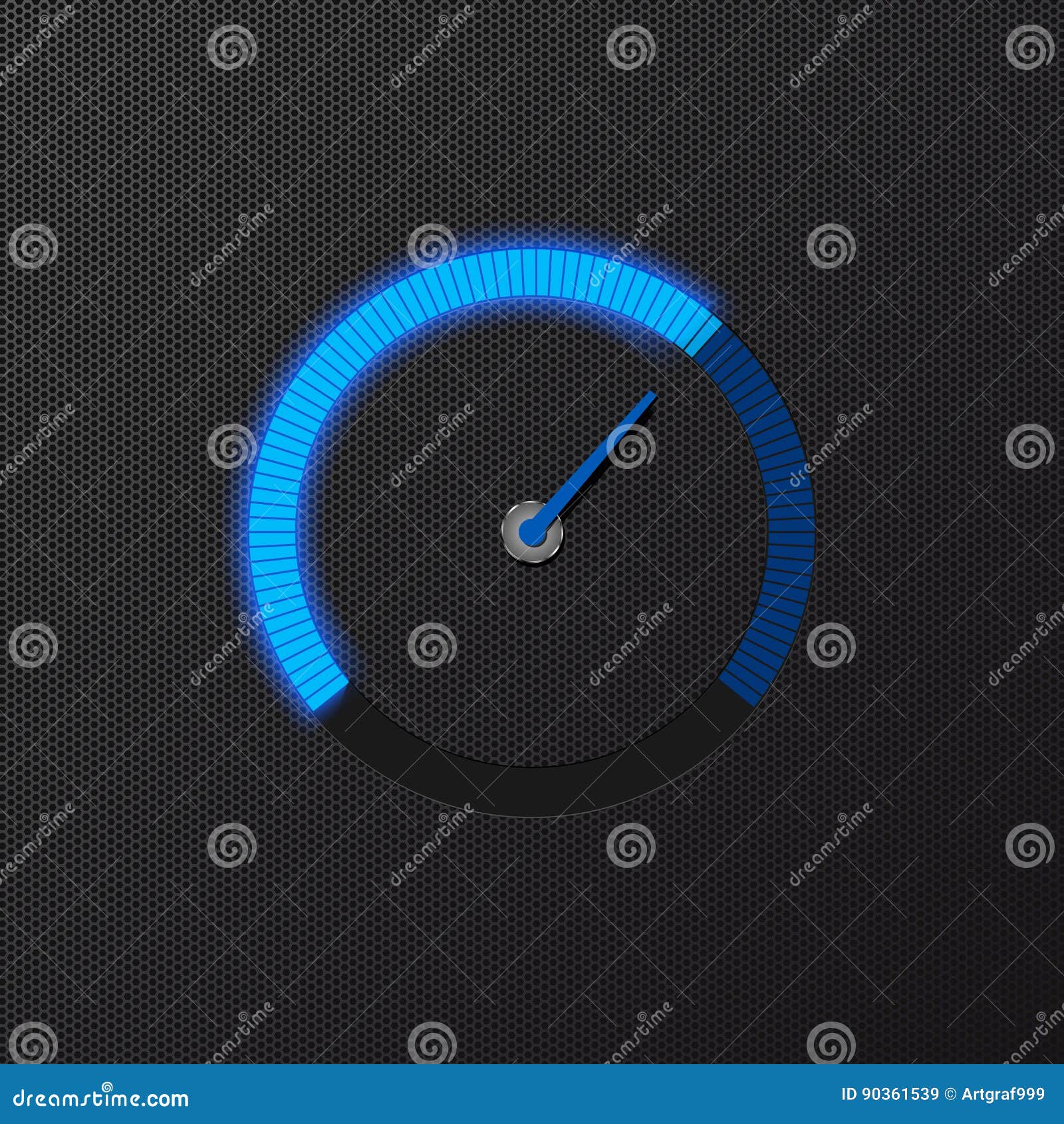 Blue speedometer stock illustration. Illustration of measurer - 90361539