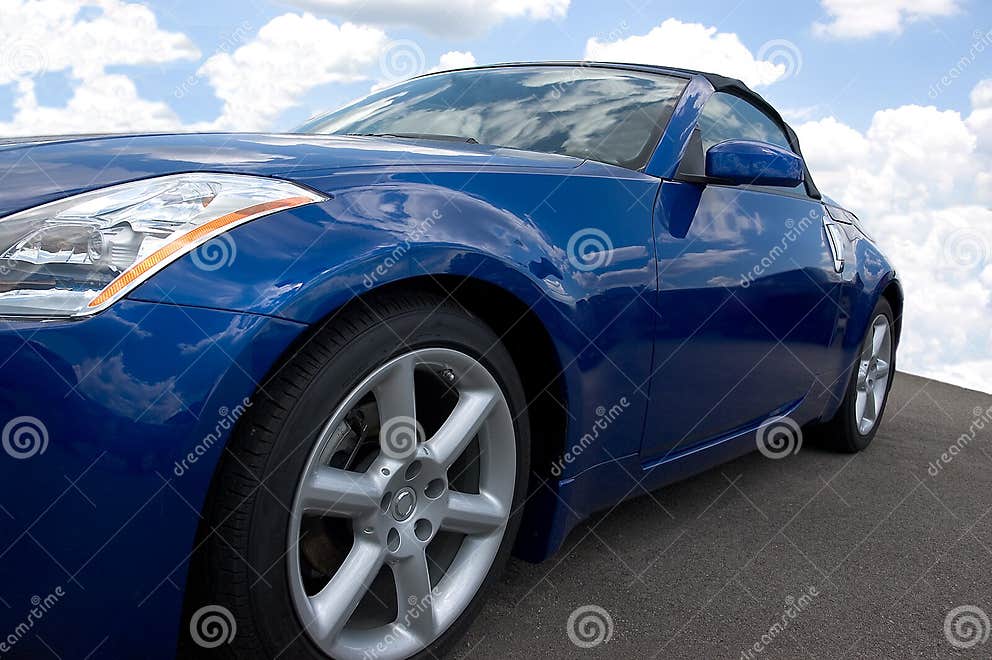 Blue Speedster stock image. Image of blue, automobile, convertible - 135623