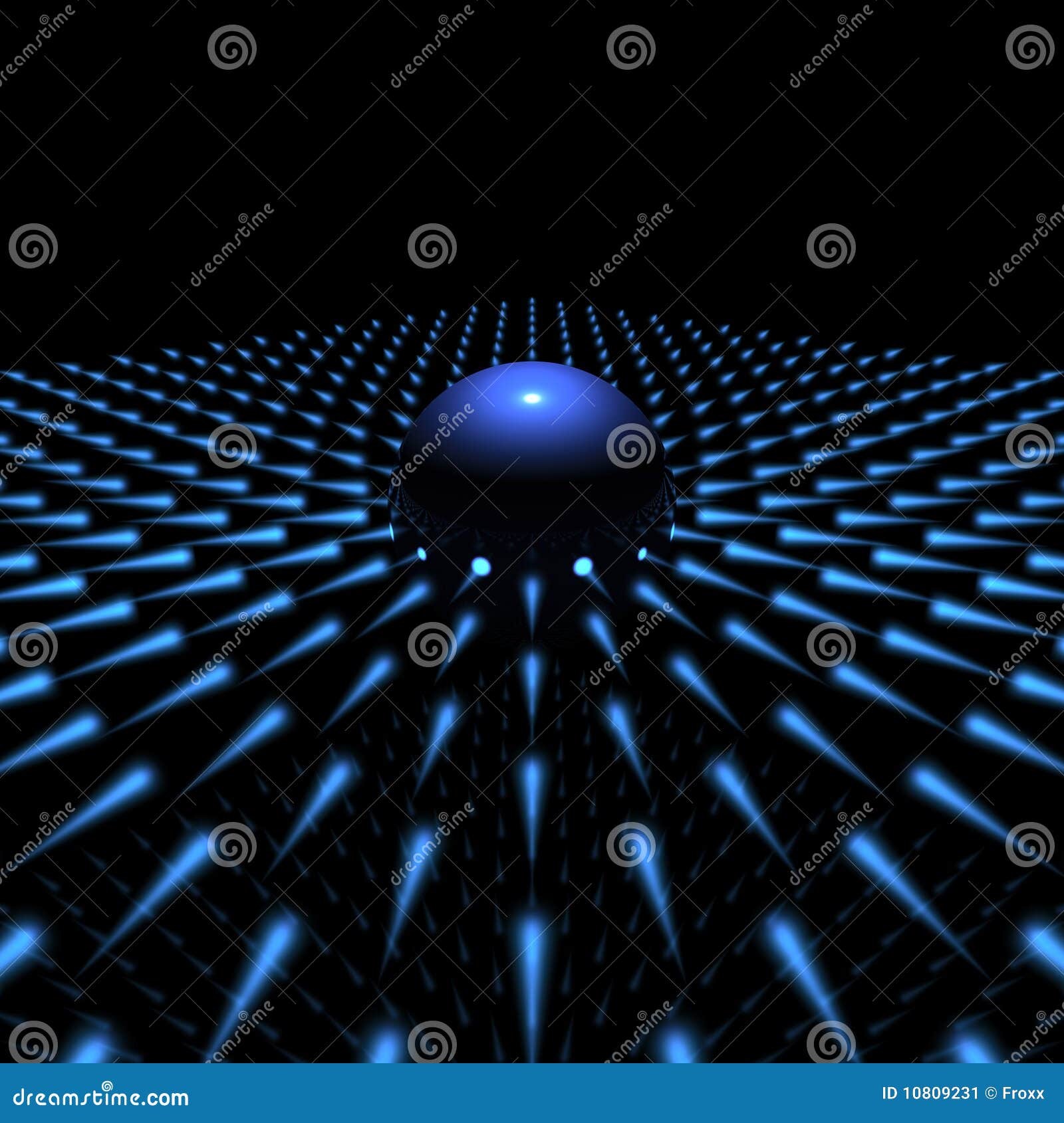 Blue sphere stock illustration. Illustration of fiction - 10809231