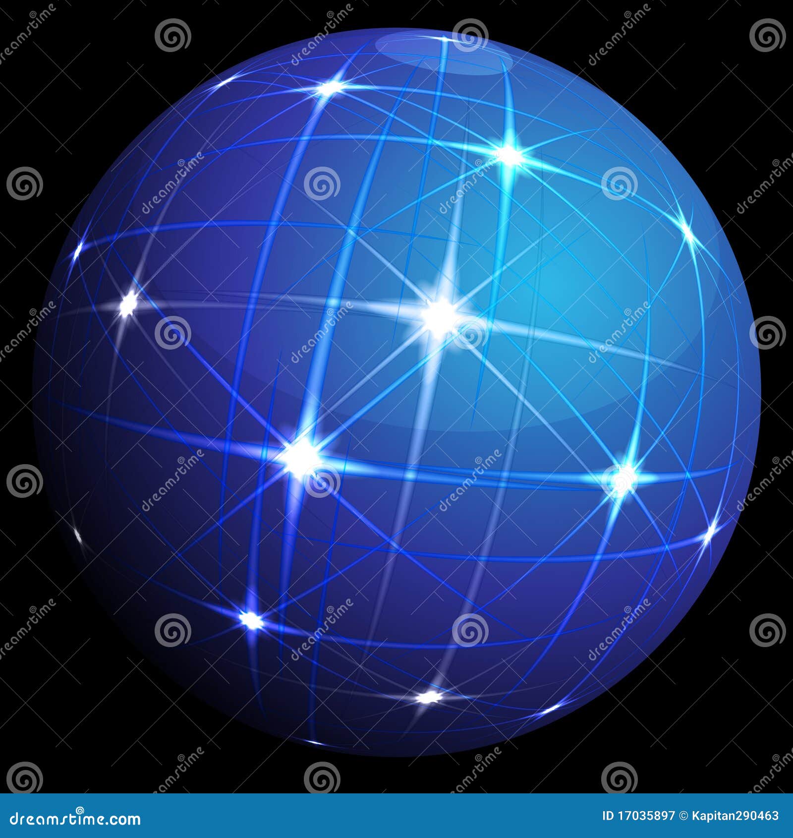 Blue sphere stock illustration. Illustration of ball - 17035897