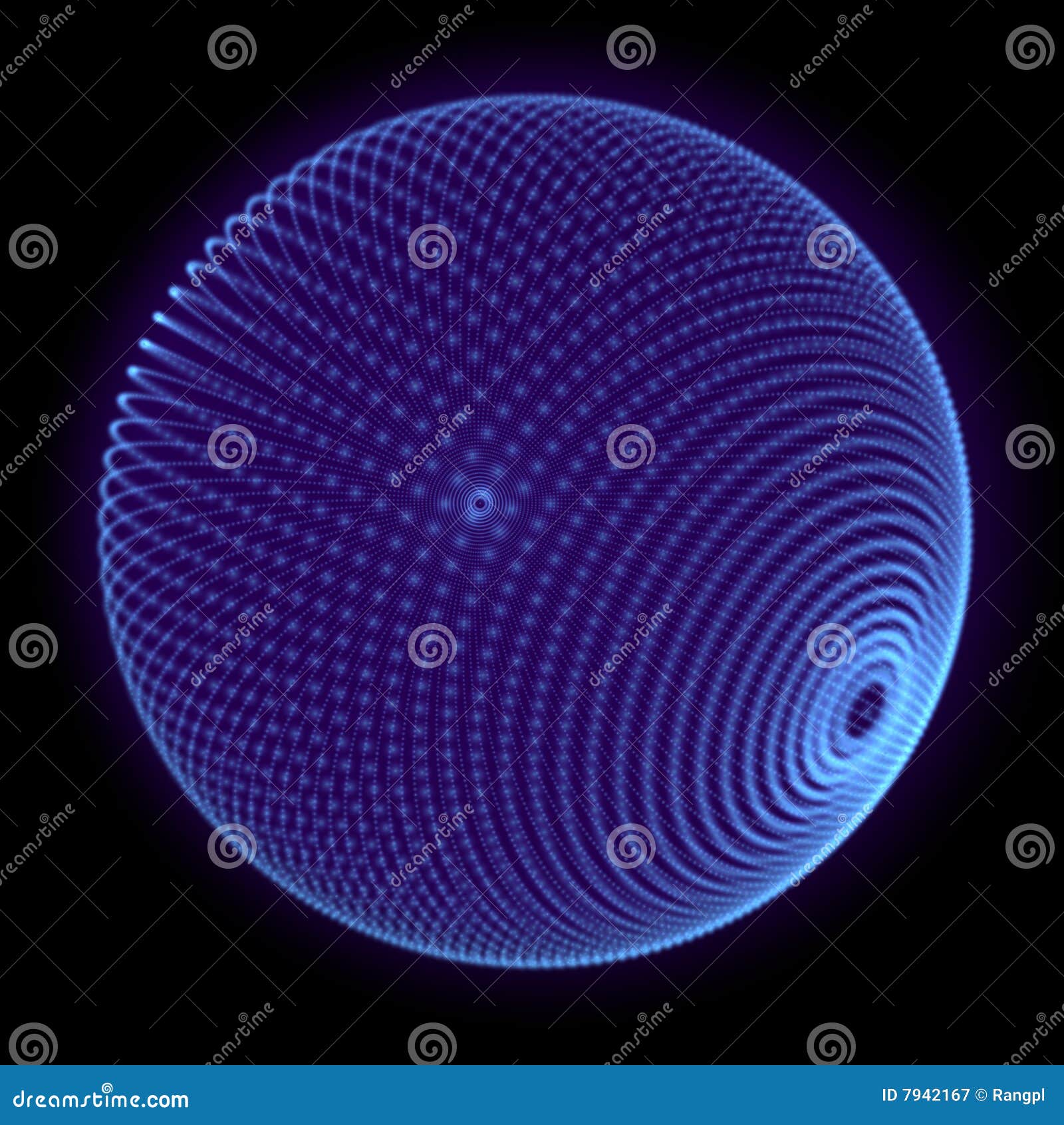 Blue sphere stock illustration. Illustration of radial - 7942167