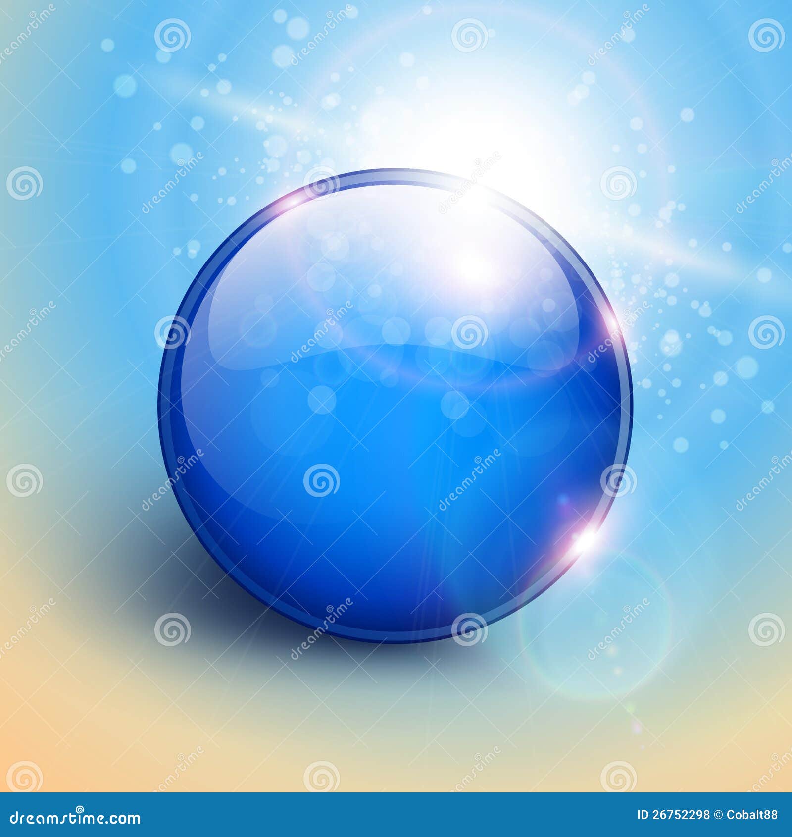 Blue sphere background stock vector. Illustration of effect - 26752298