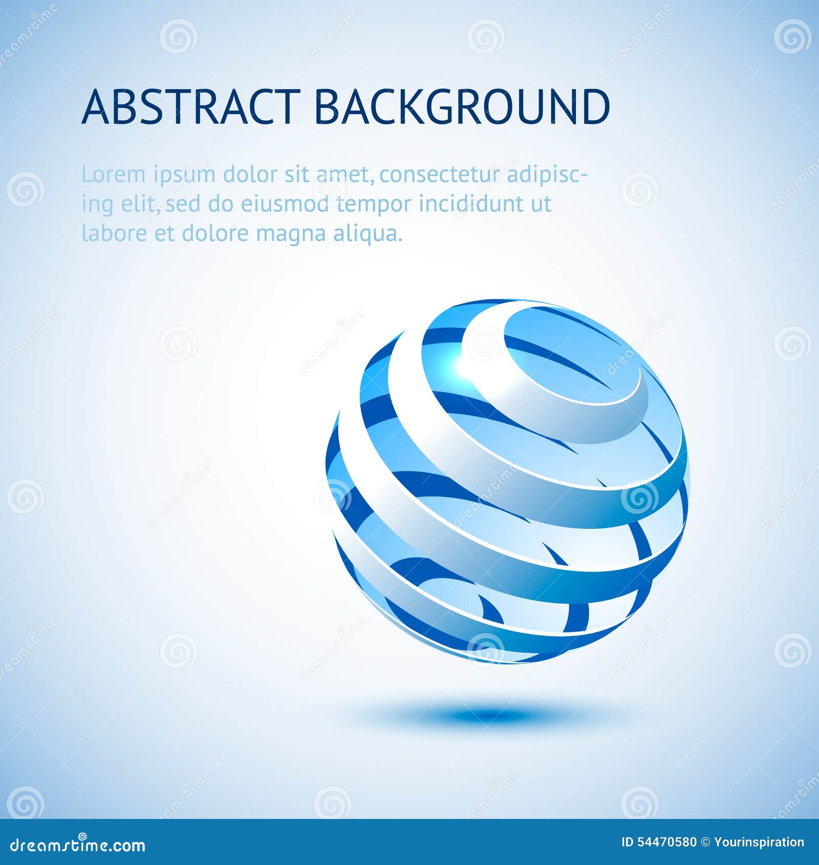 Blue sphere background stock vector. Illustration of shape - 54470580