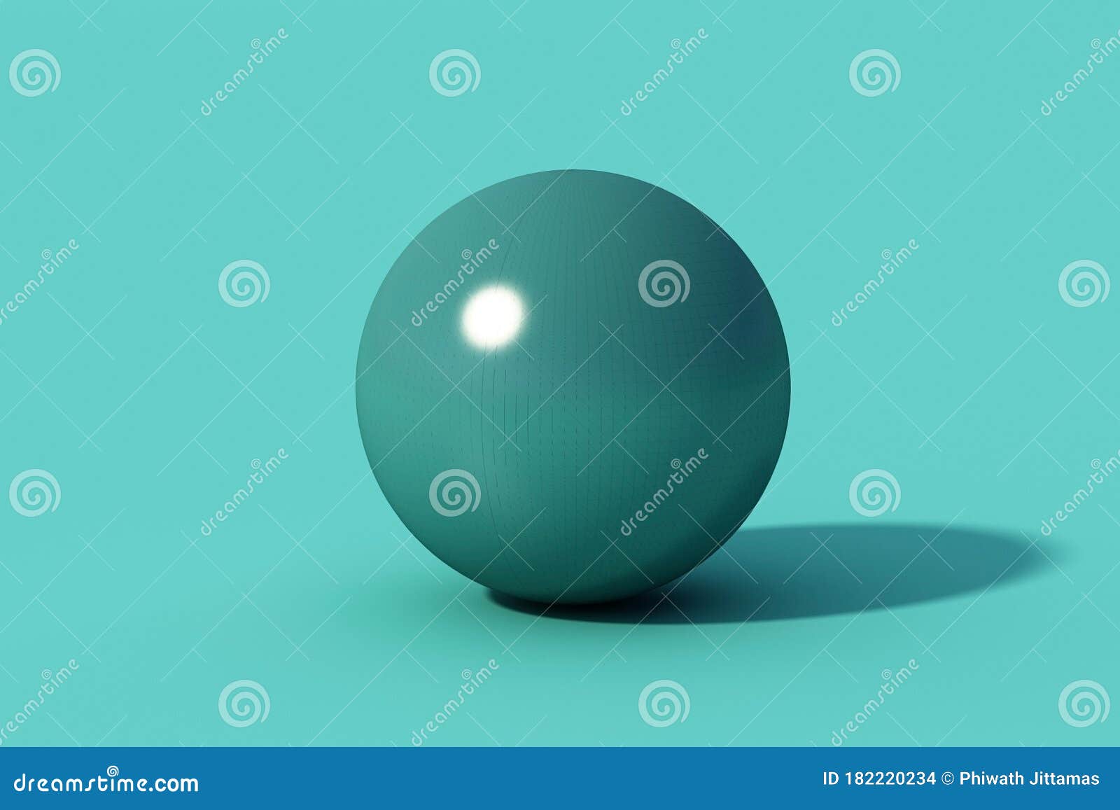 Blue Sphere Ball on Blue Background Stock Illustration - Illustration ...