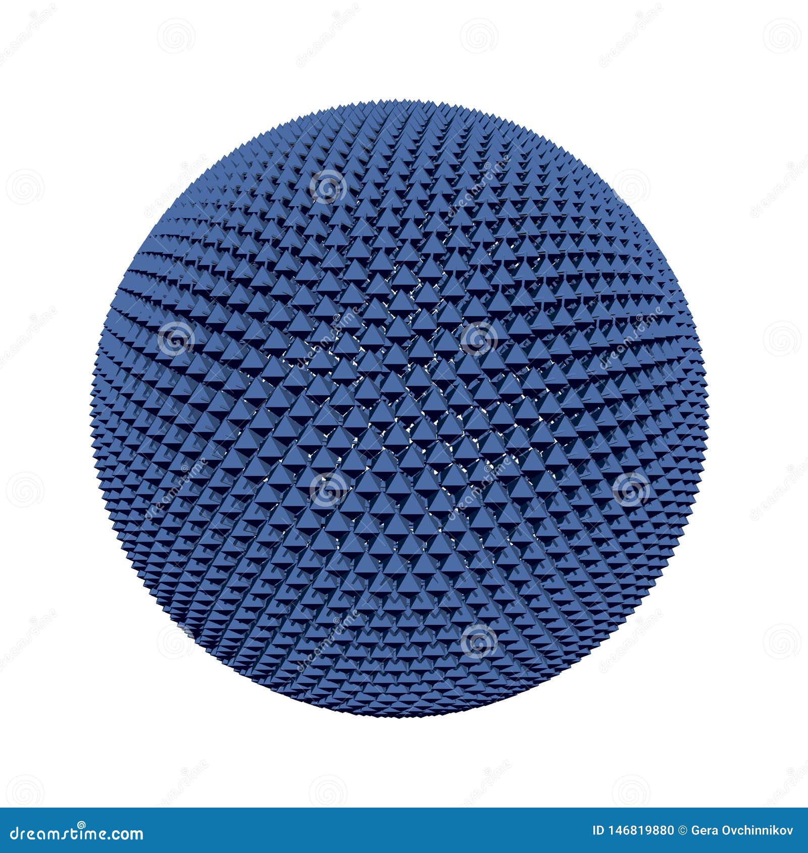 Blue Sphere Consisting of Polygons. 3D. Vector Illustration. Stock ...