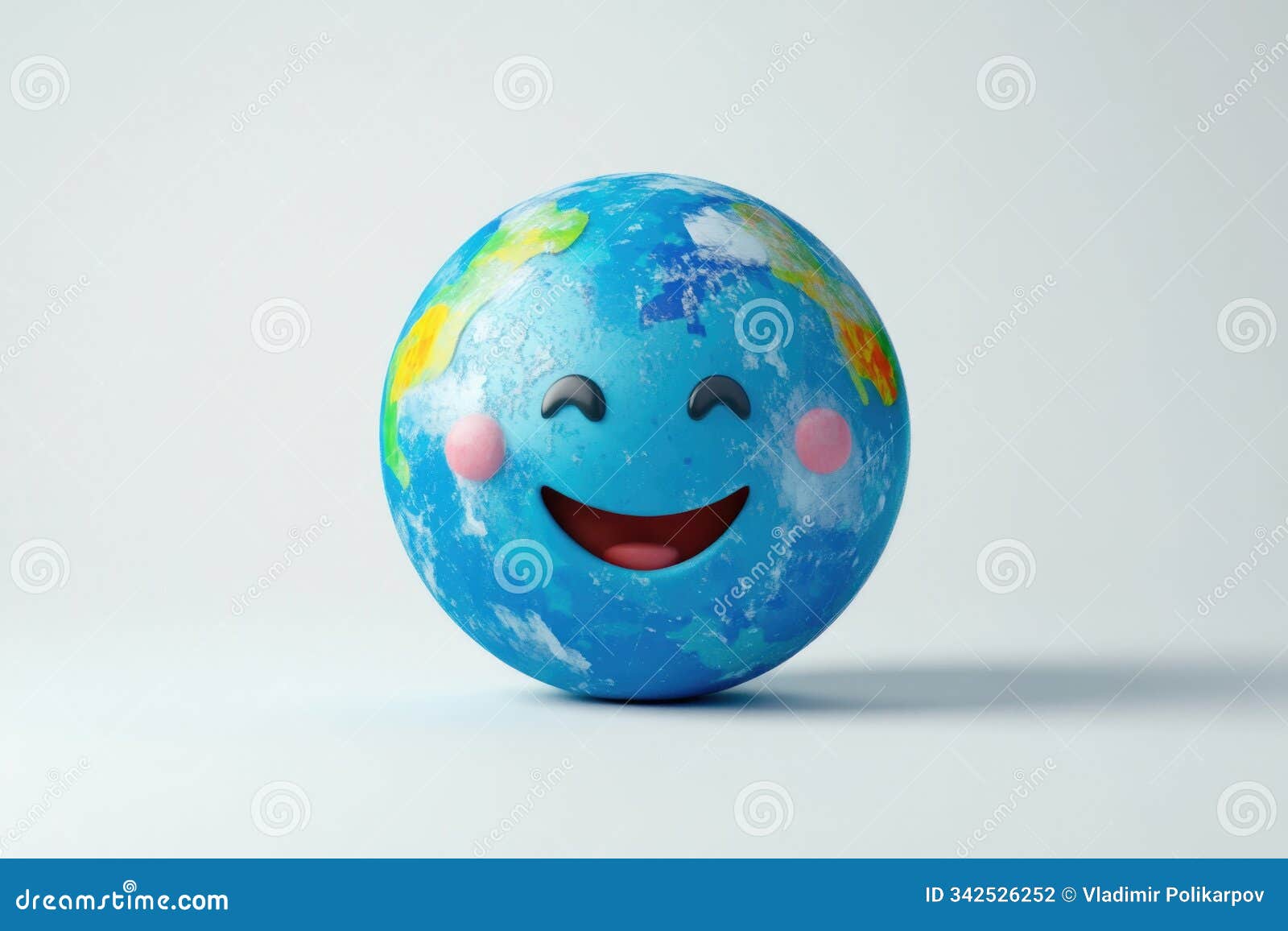 A Blue Sphere with a Hand-painted Smiley Face, Great for Illustrations ...