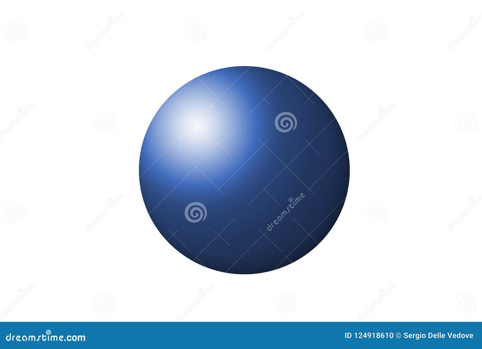 A blue sphere stock illustration. Illustration of decoration - 124918610