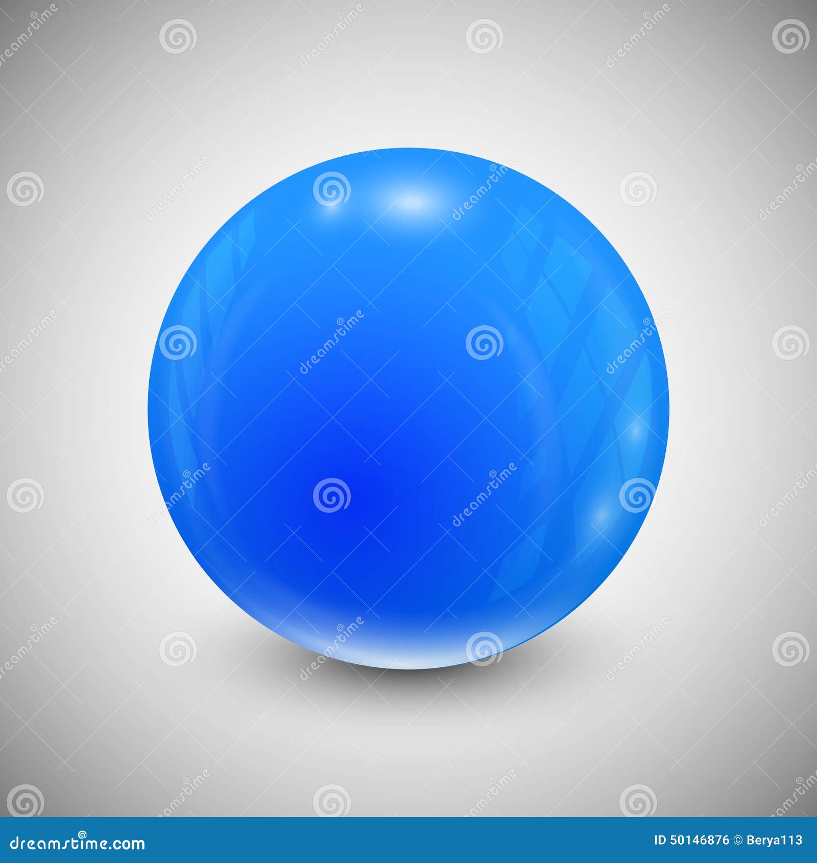Blue Sphere Isolated on a Gray Background Stock Vector - Illustration ...