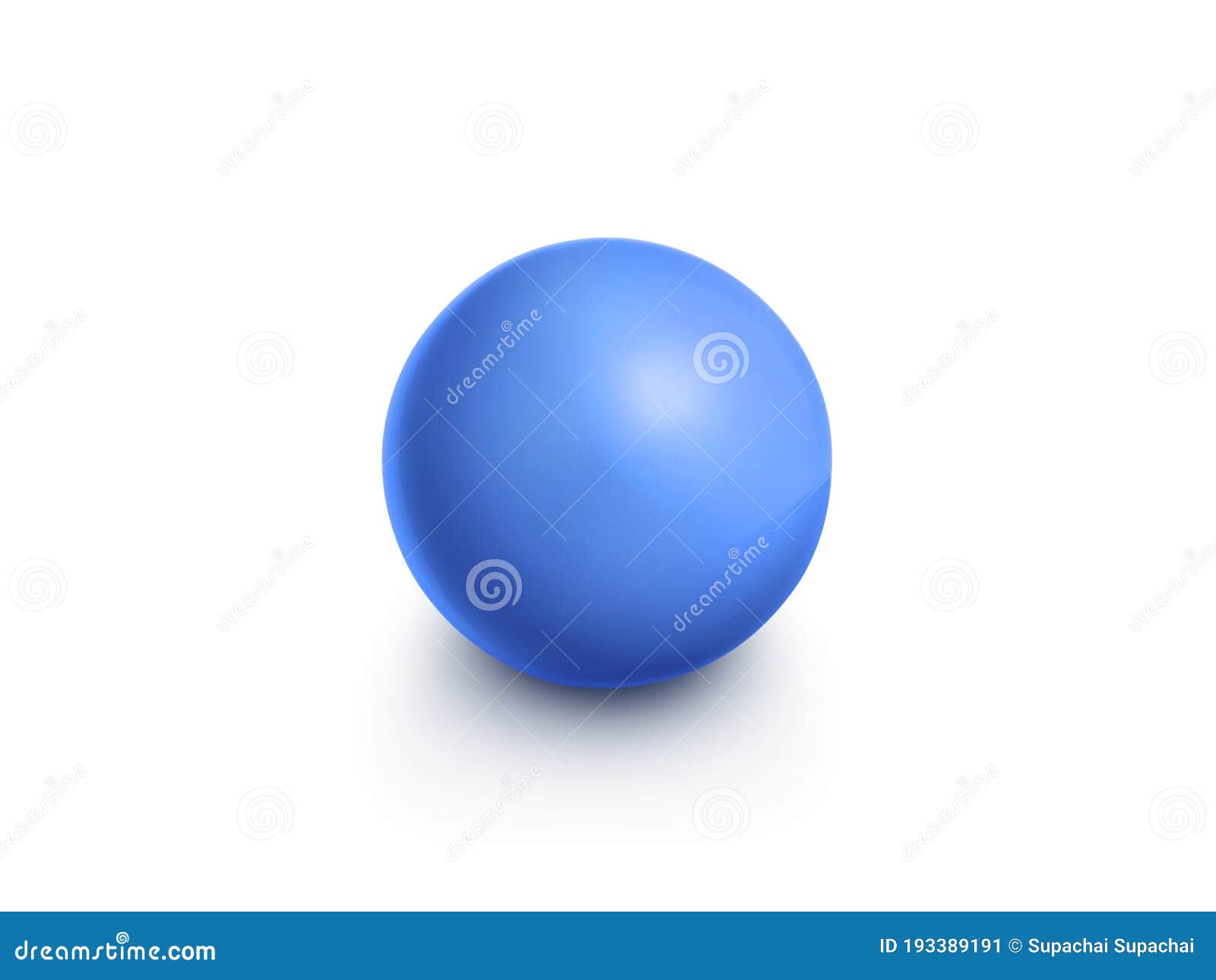 Blue Sphere Isolated on White Background. 3D Illustration Stock ...