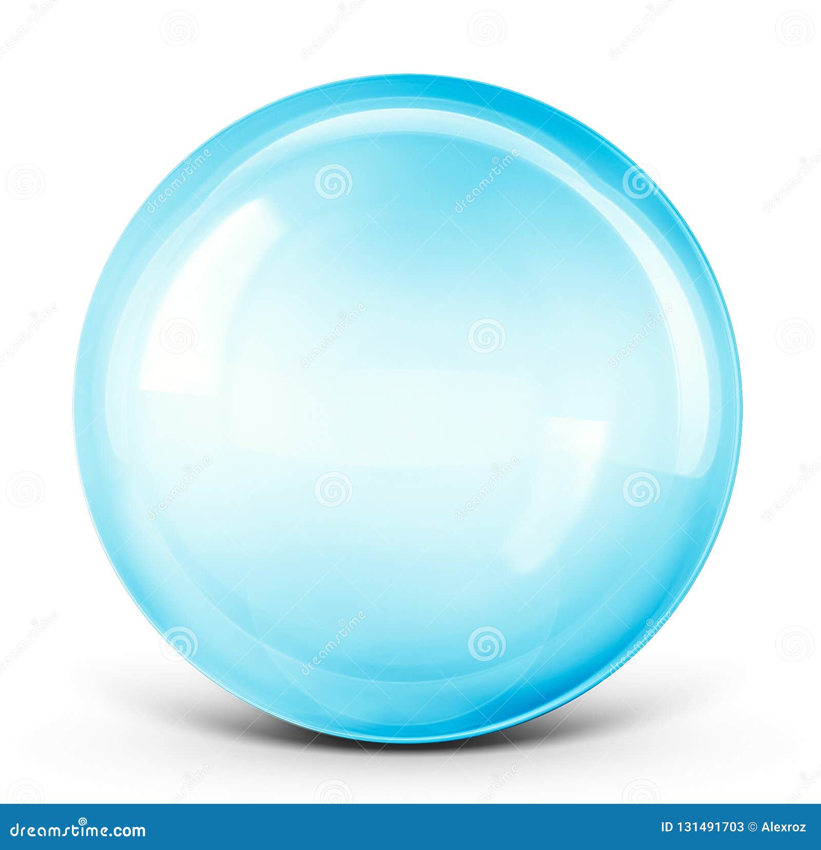 Blue Sphere Isolated on a White. Stock Illustration - Illustration of ...