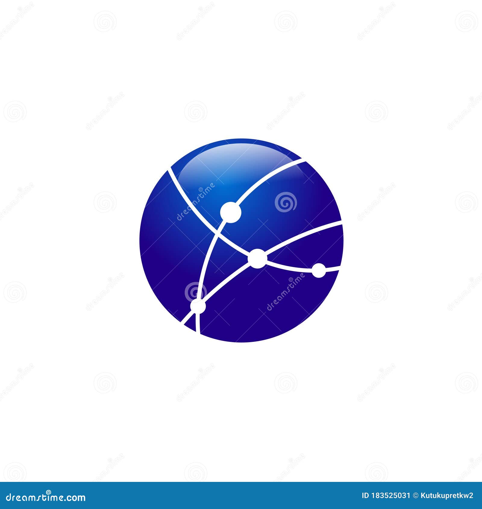 Blue Sphere Logo Template Illustration Design. Vector EPS 10 Stock ...