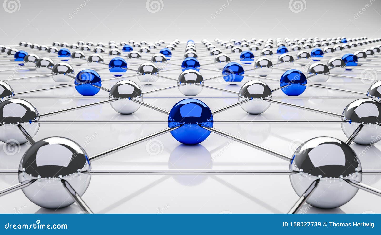 Blue Sphere Network Structure. Connection Abstract Design Stock Image ...