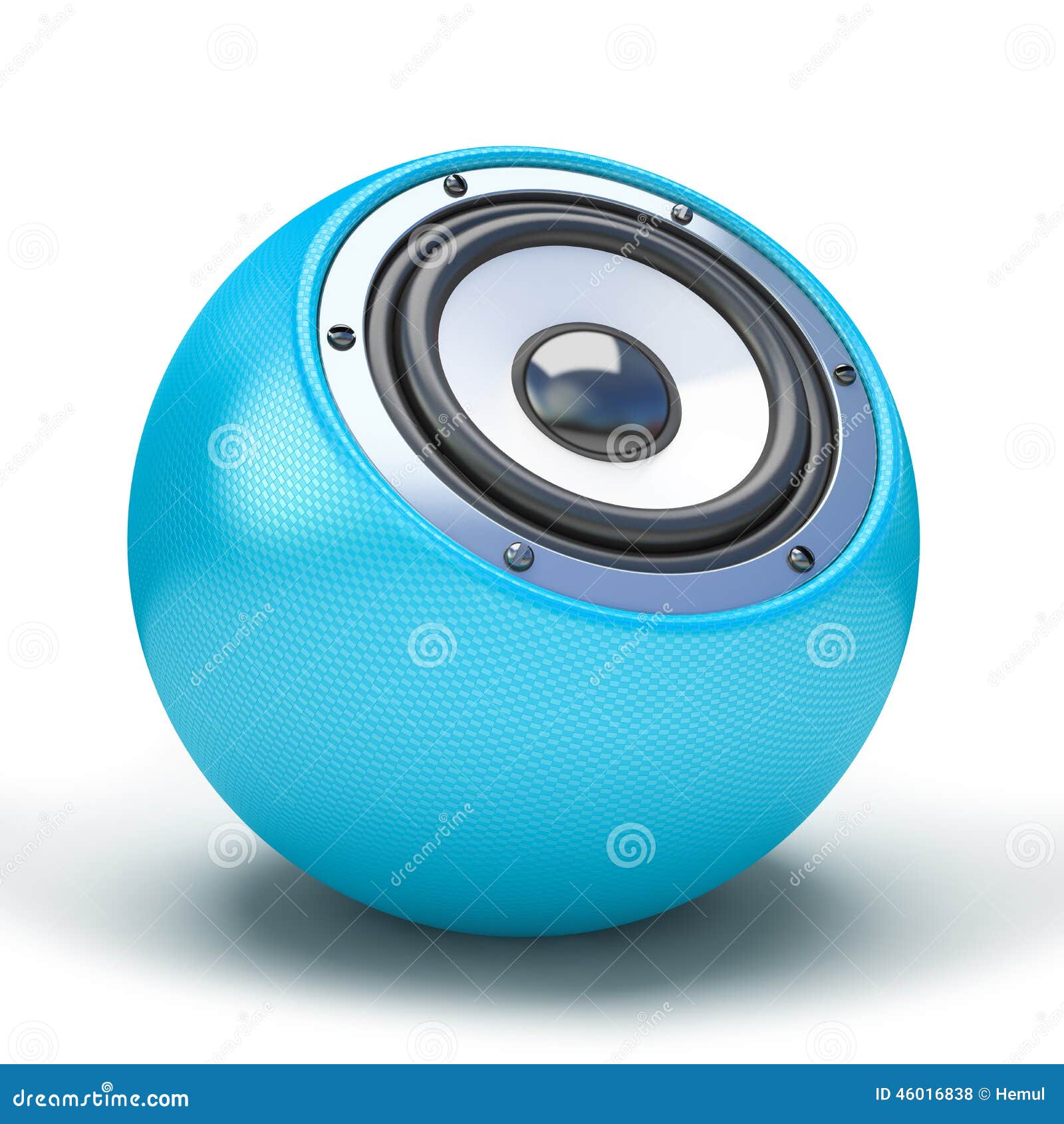 Blue sphere speaker stock illustration. Illustration of computer - 46016838