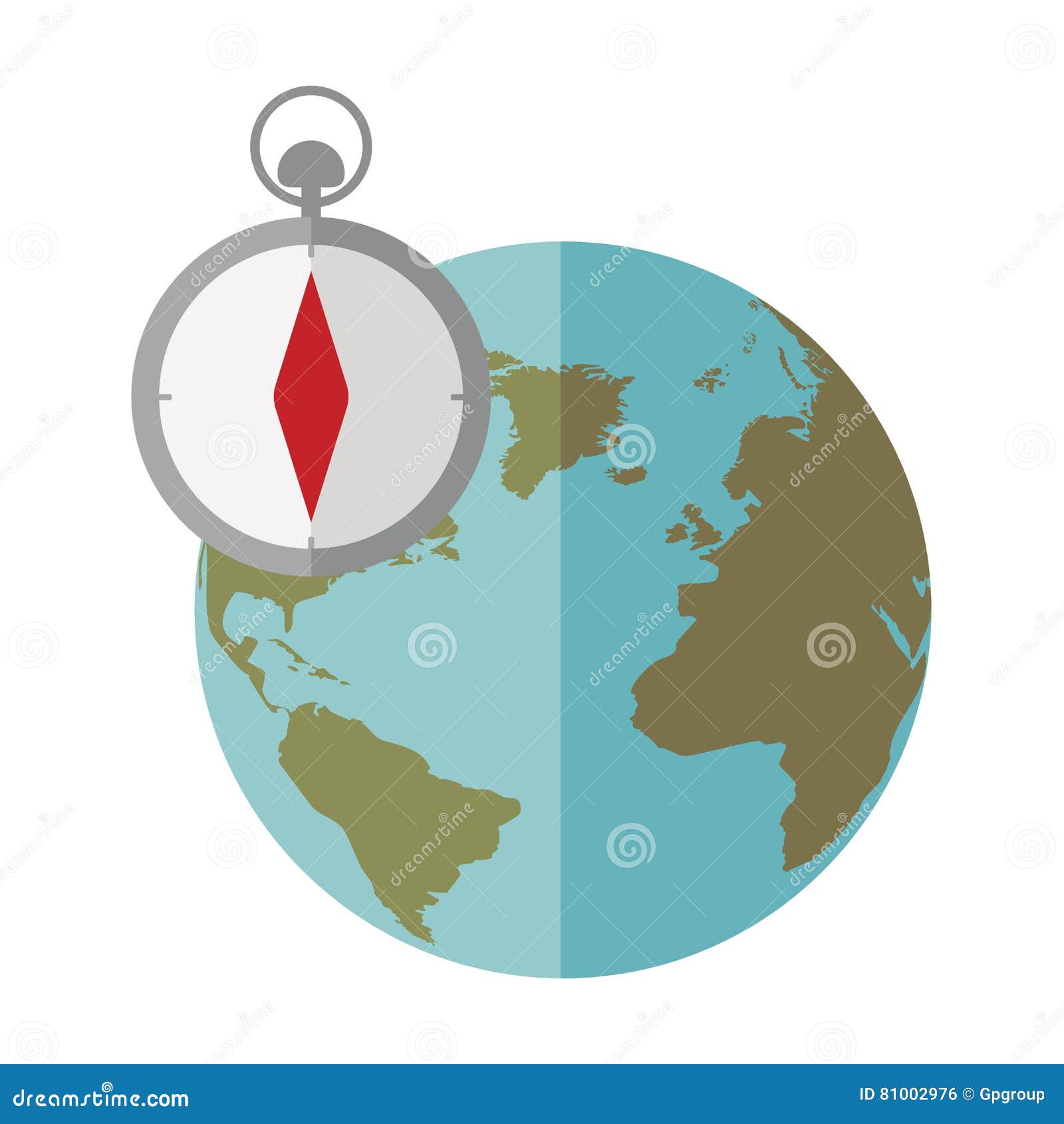 World Map And Compass Background Vector Illustration | CartoonDealer ...