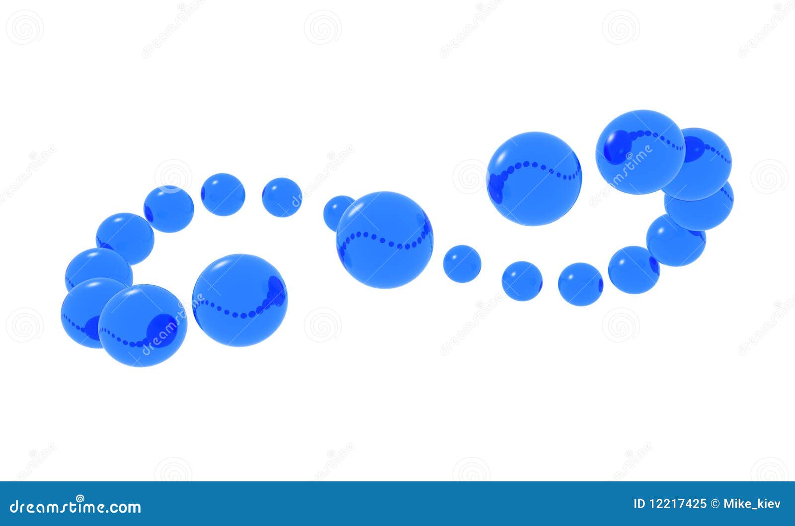 Blue spheres orbiting stock illustration. Illustration of space - 12217425