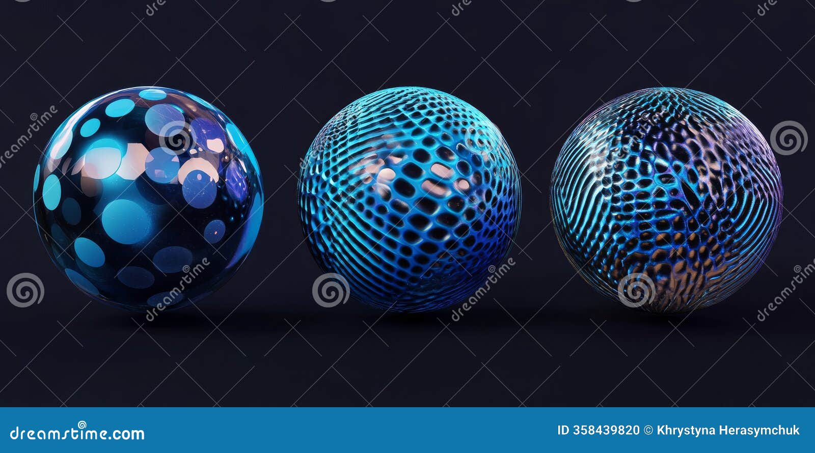 Blue Spherical Carbon Textures Featuring Vibrant, Glossy Patterns. a ...