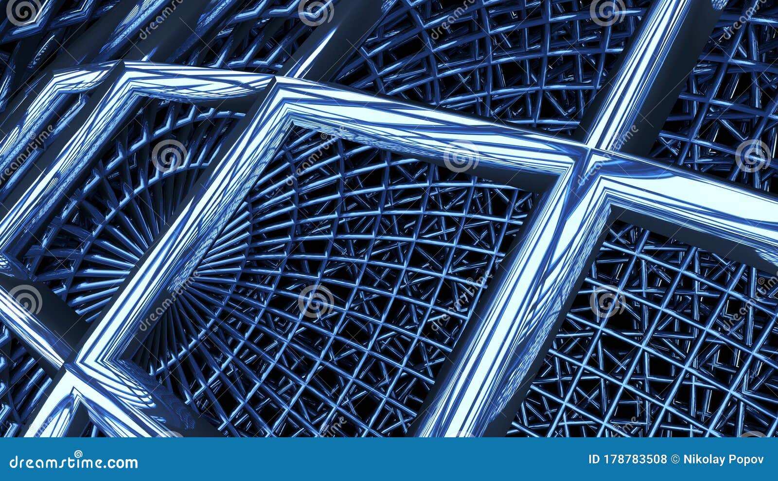 Blue spherical frame stock photo. Image of industrial - 178783508