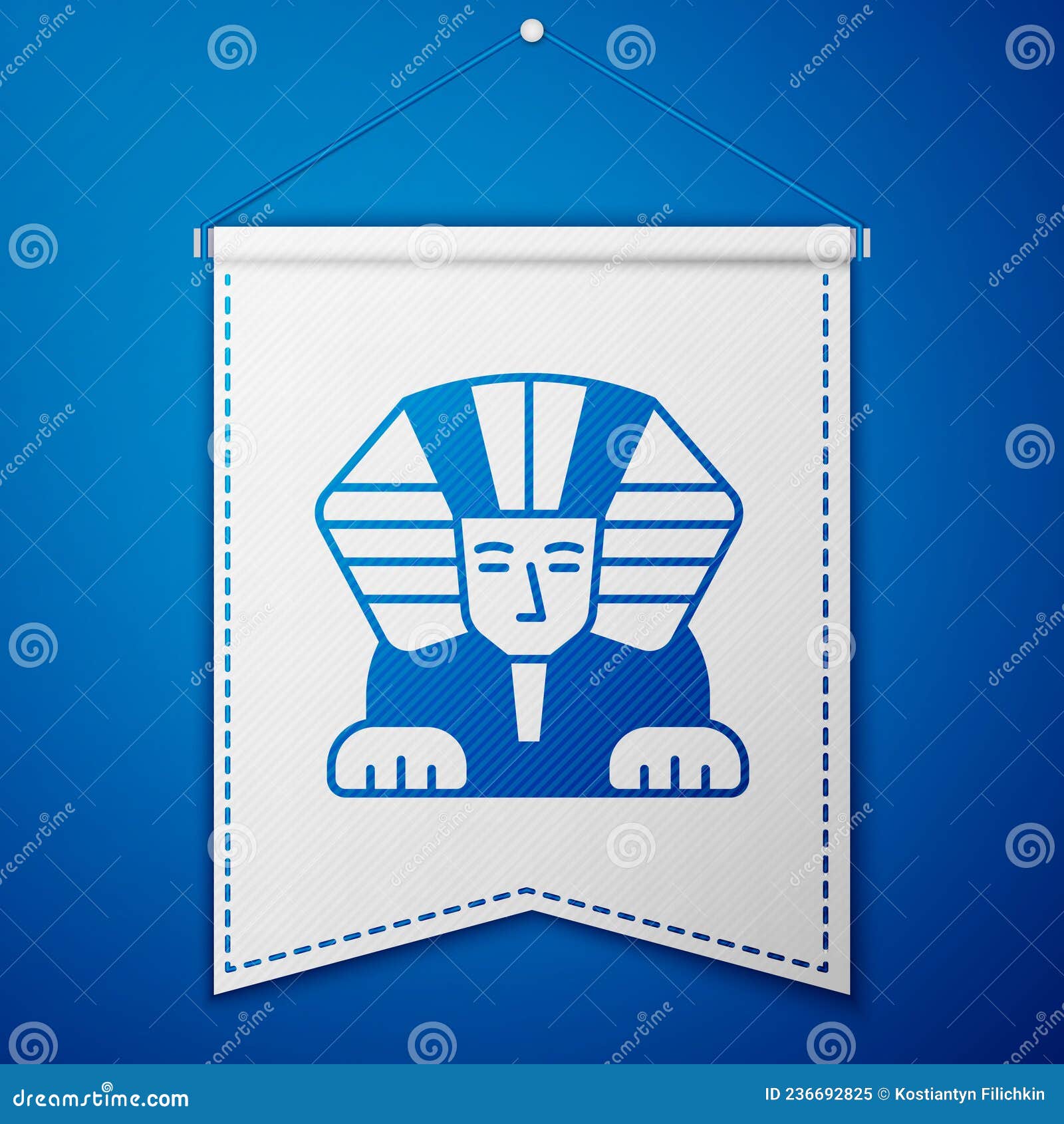 Blue Sphinx - Mythical Creature of Ancient Egypt Icon Isolated on Blue ...
