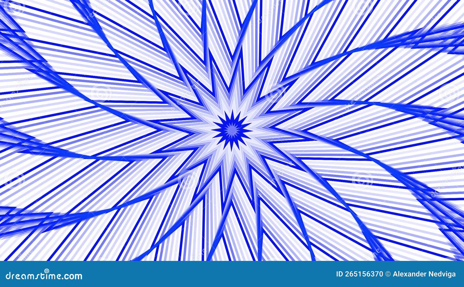Blue Spin Sixteegonal Star Simple Flat Geometric on White Background ...