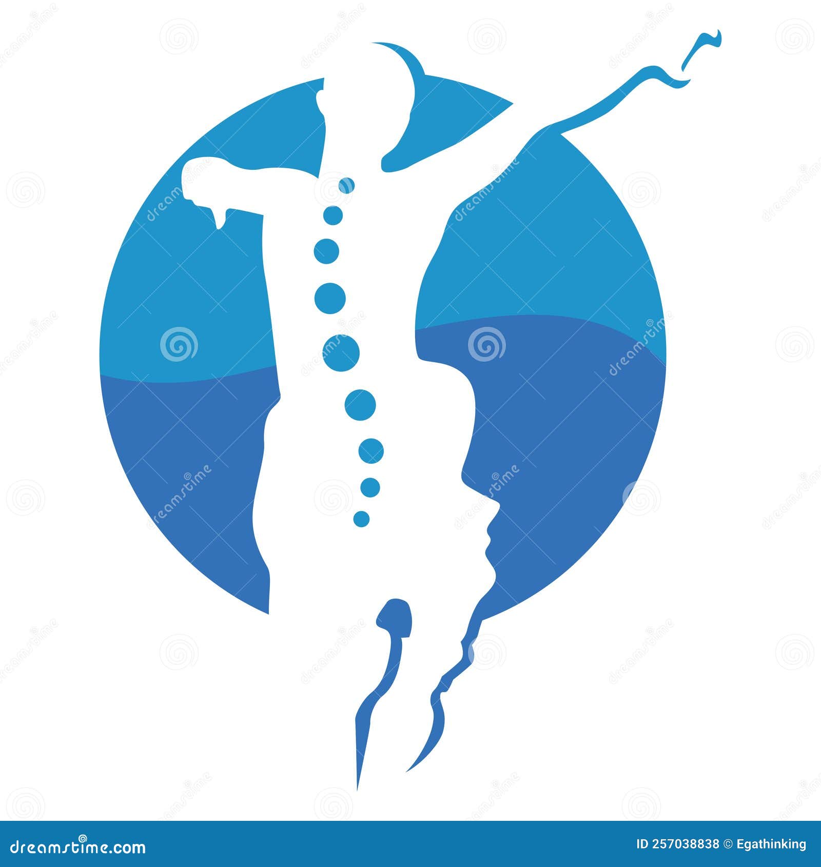 Blue Spine Treatment Vector Logo Illustration Stock Illustration ...