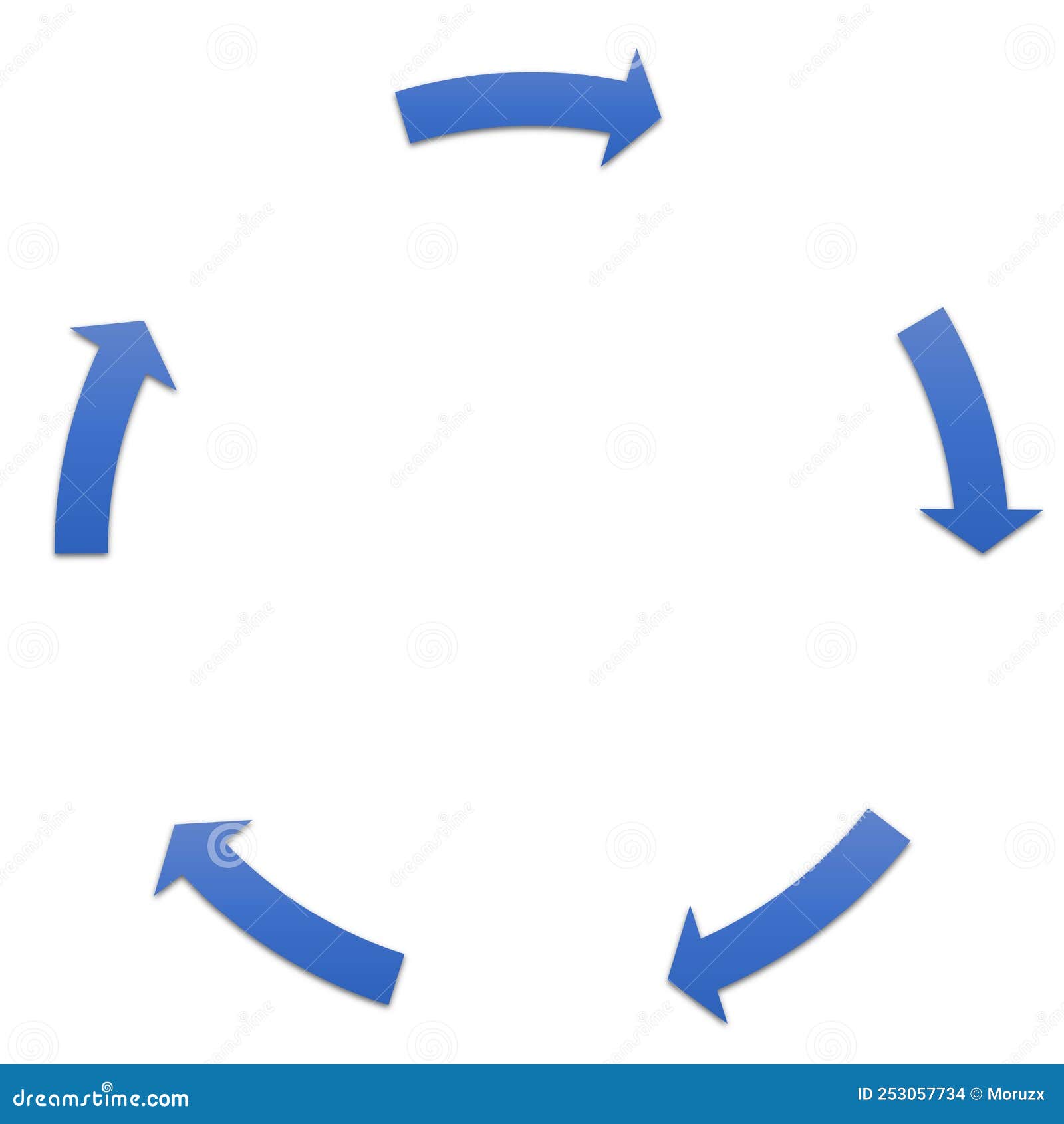 Blue Spinning Arrows on White Background Stock Illustration ...