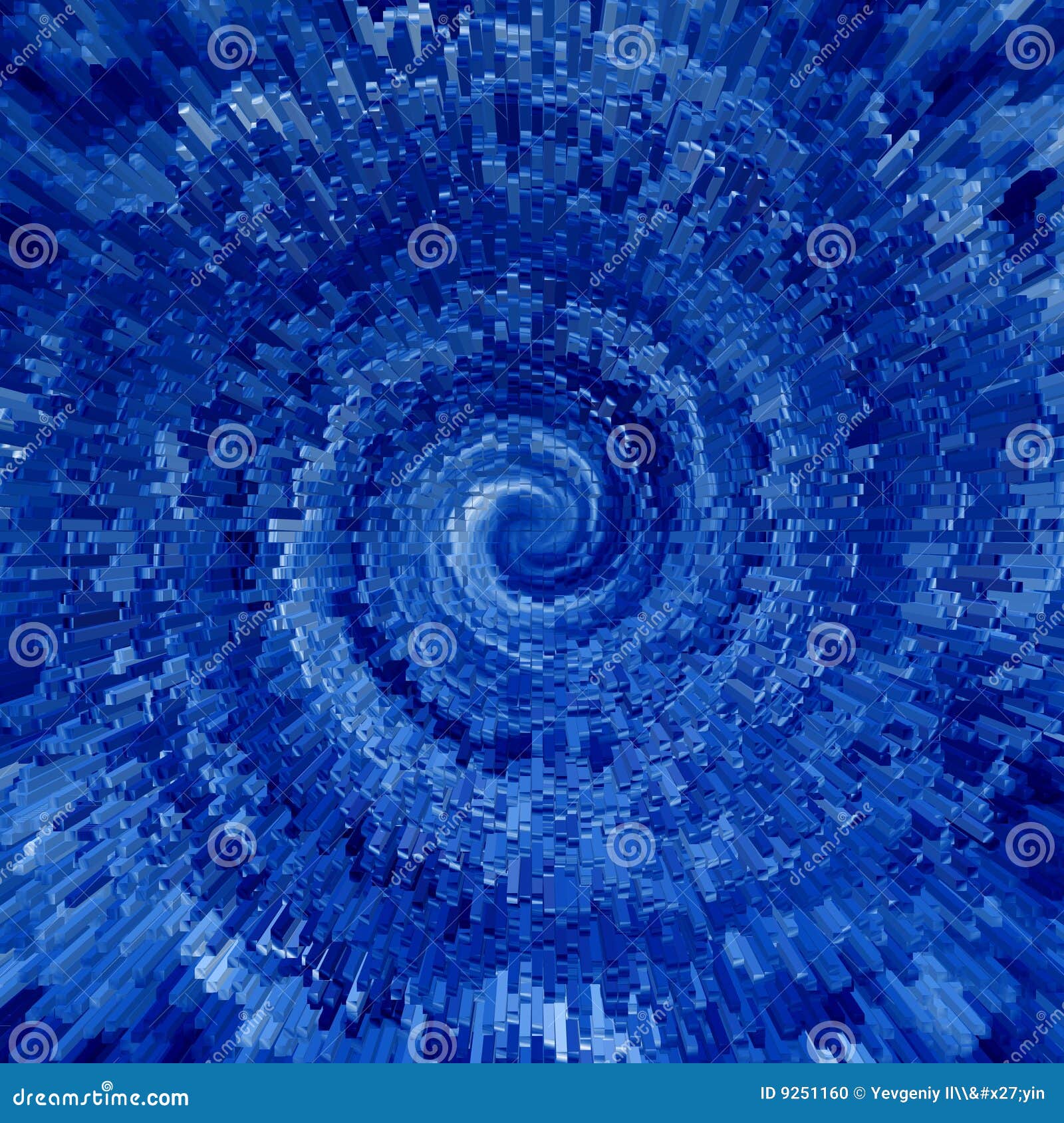 Blue Spiral Wave Fractal Swirl Stock Image | CartoonDealer.com #1826479