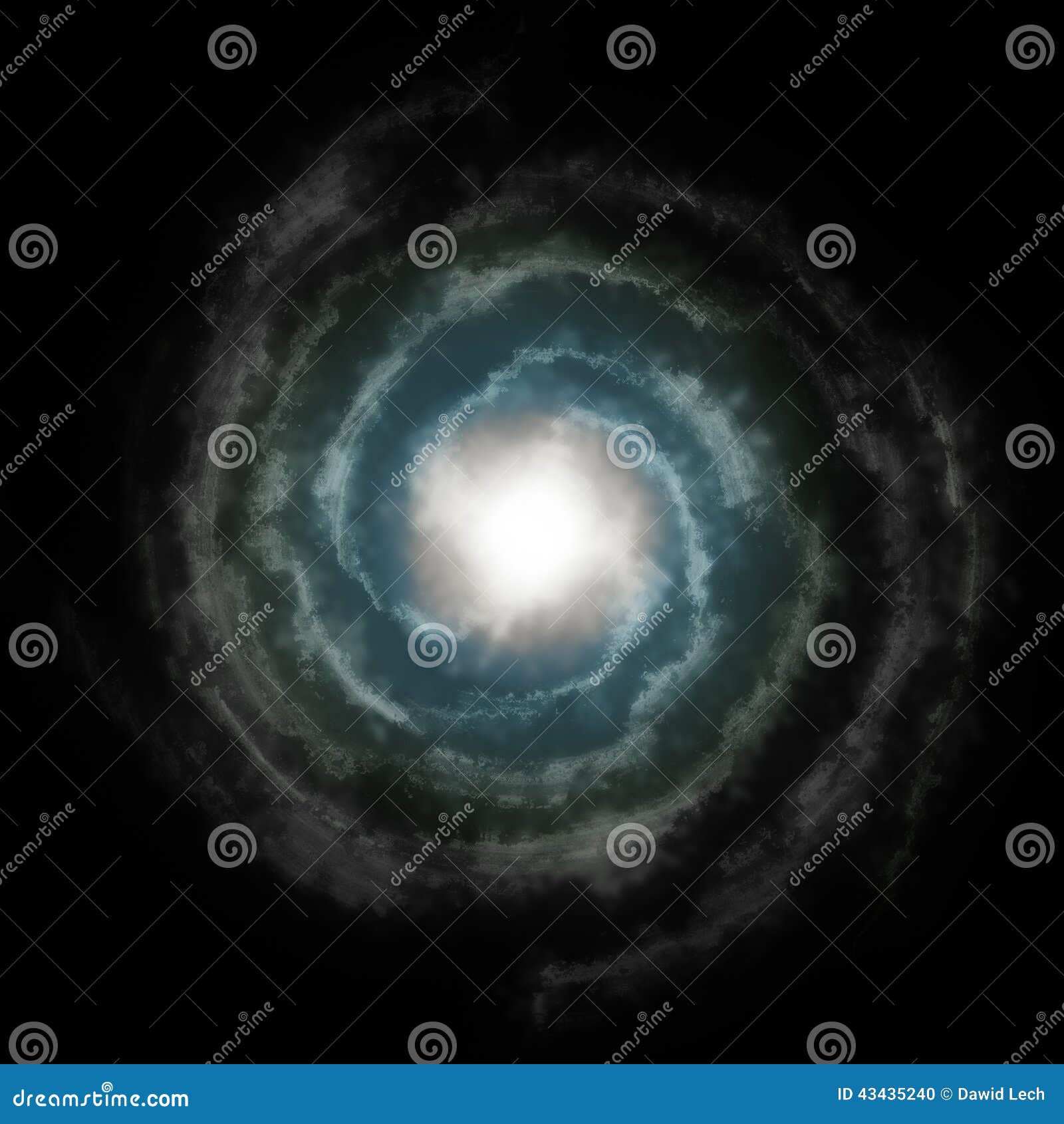Blue Spiral Galaxy Against Black Space Stock Photo - Image of night ...