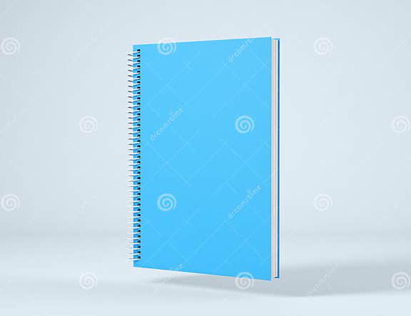 A blue spiral notebook stock illustration. Illustration of binder ...