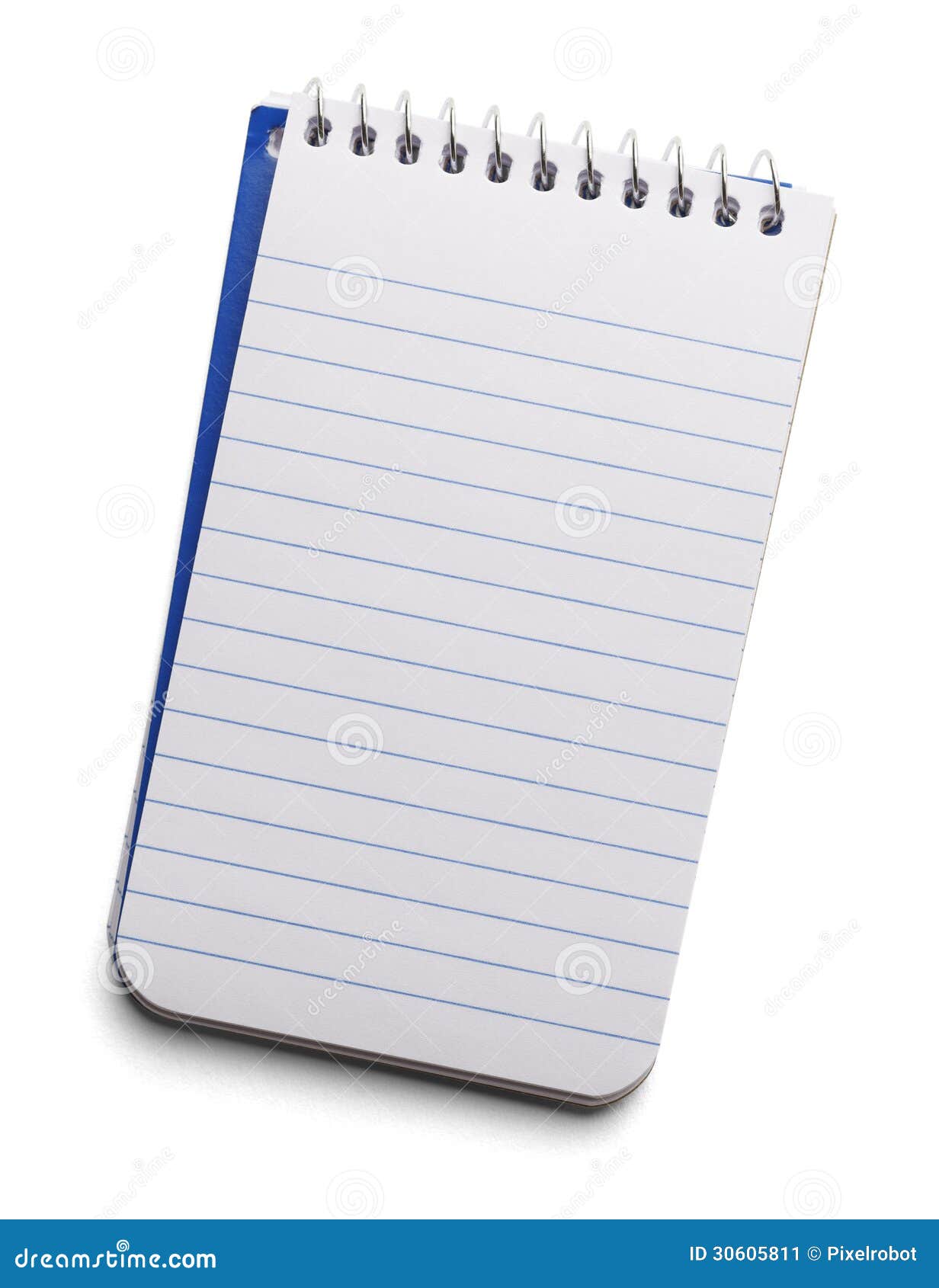 Blue Spiral Notepad stock image. Image of business, education - 30605811