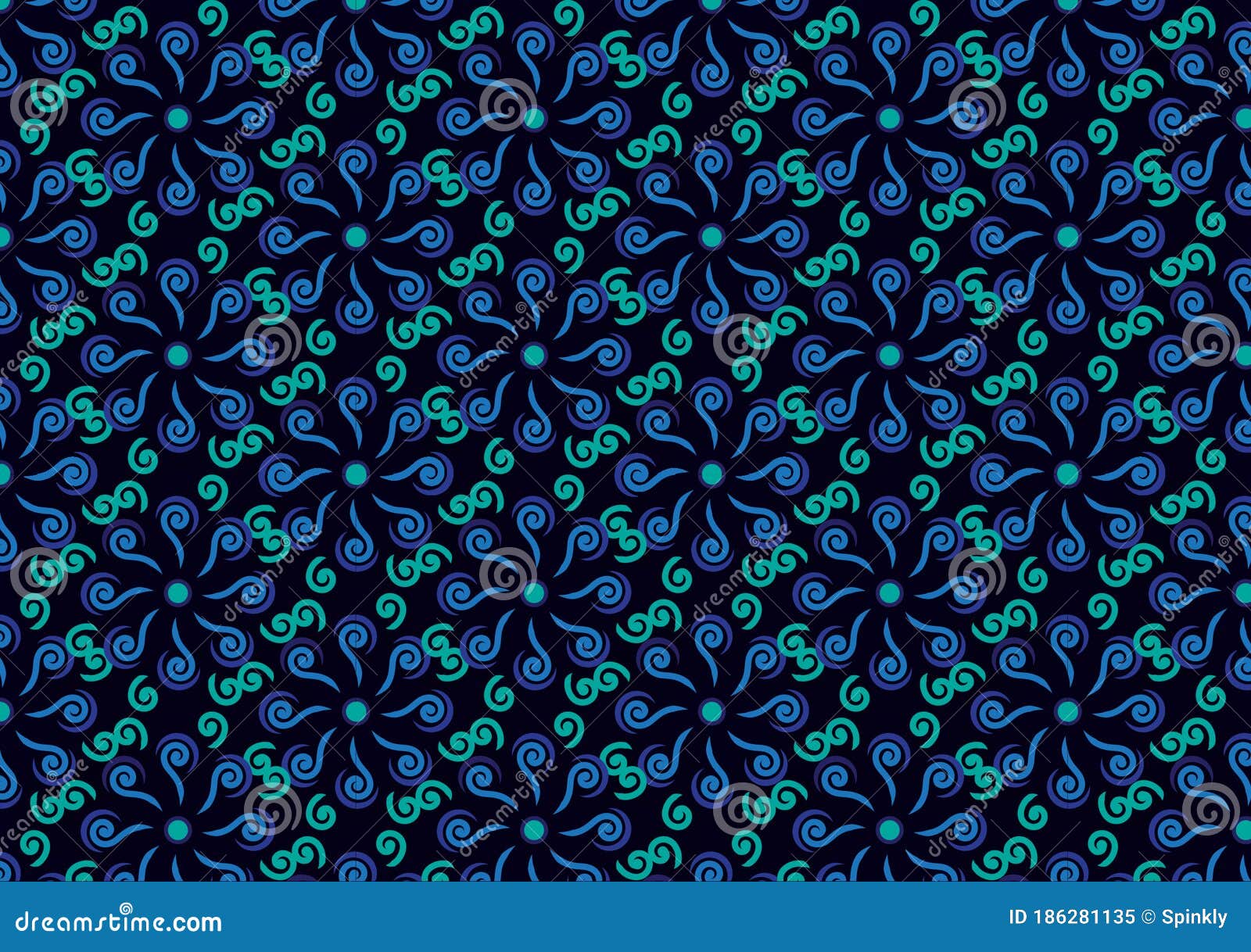 Blue Spiral Pattern Wallpaper for Use with Design Layouts Stock ...