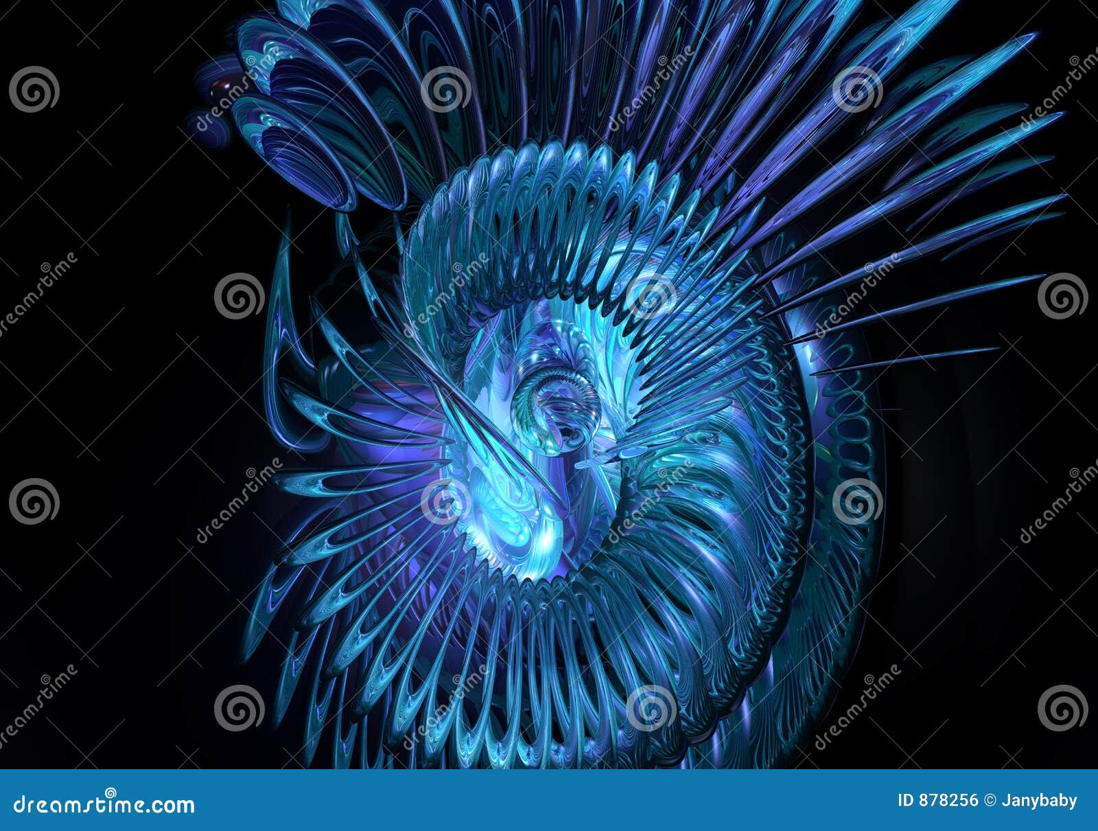 Blue Spiral Space (abstract) Stock Illustration - Illustration of ...