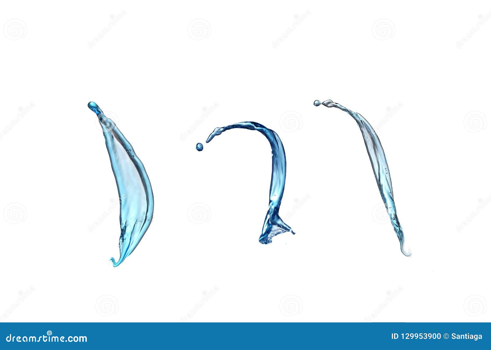 Blue Splash Closeup Shoot, Isolated on White Background Stock Photo ...