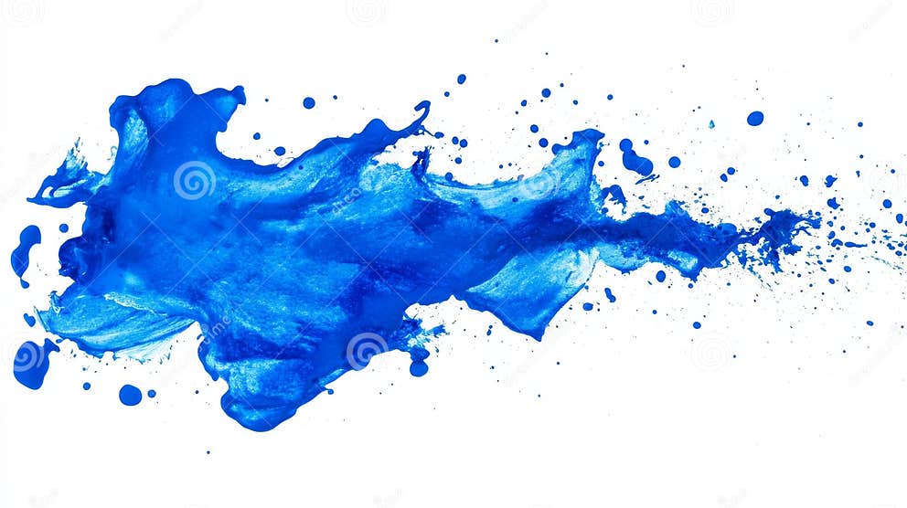 A Blue Splashed Abstract Wave Explosion on a Transparent Background ...