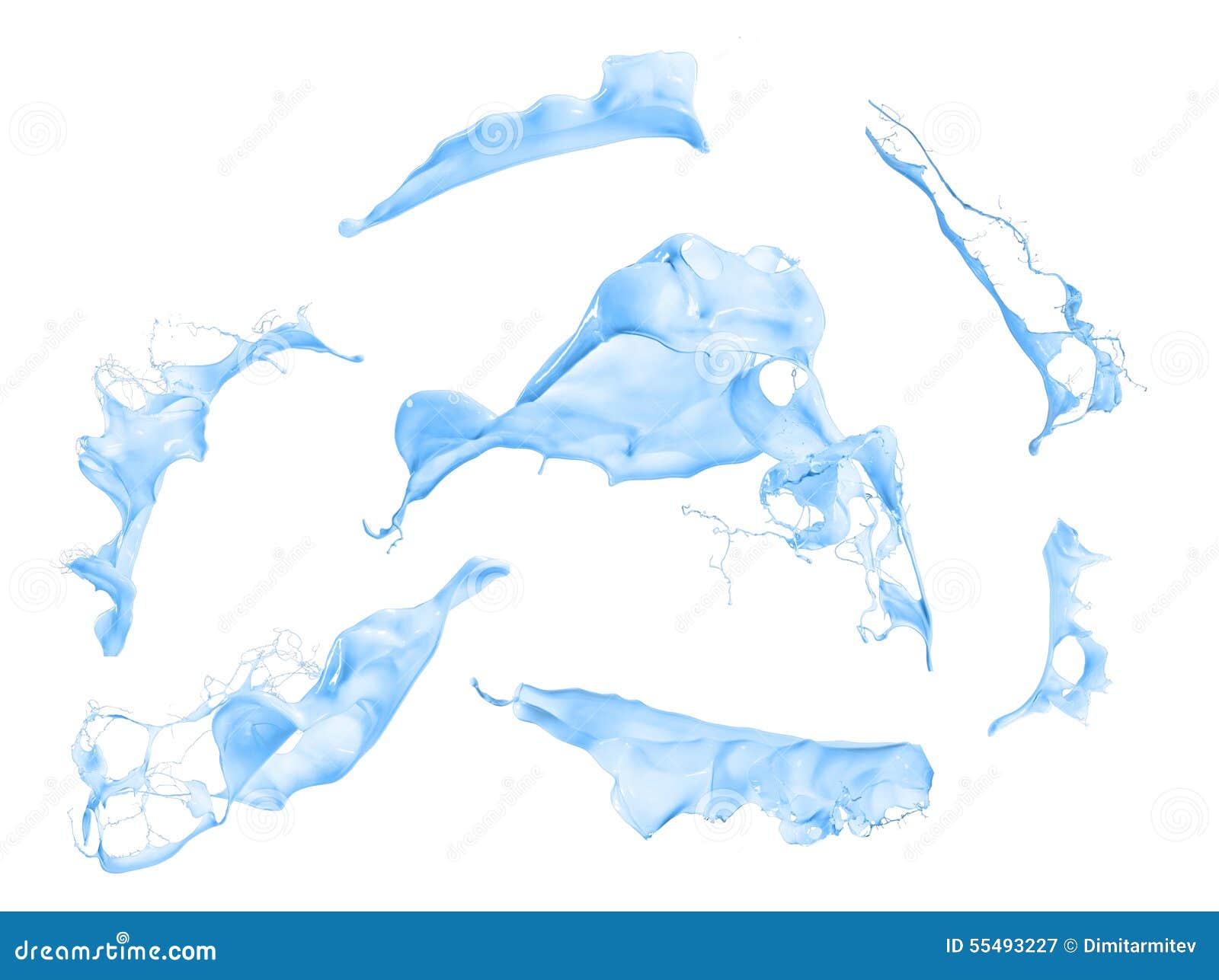 Blue splashes stock image. Image of drop, light, artistic - 55493227