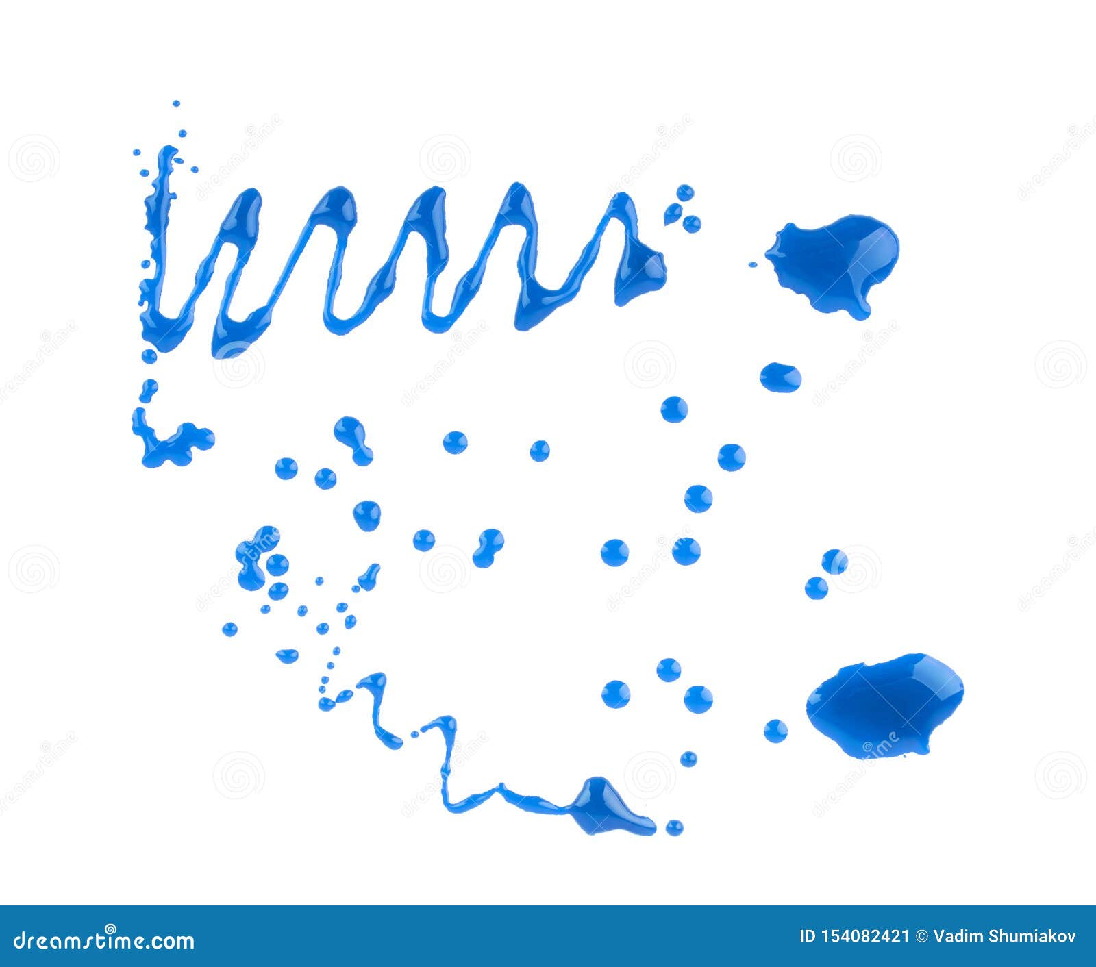 Blue Splashes for Design Use Isolated on White Background Stock Image ...