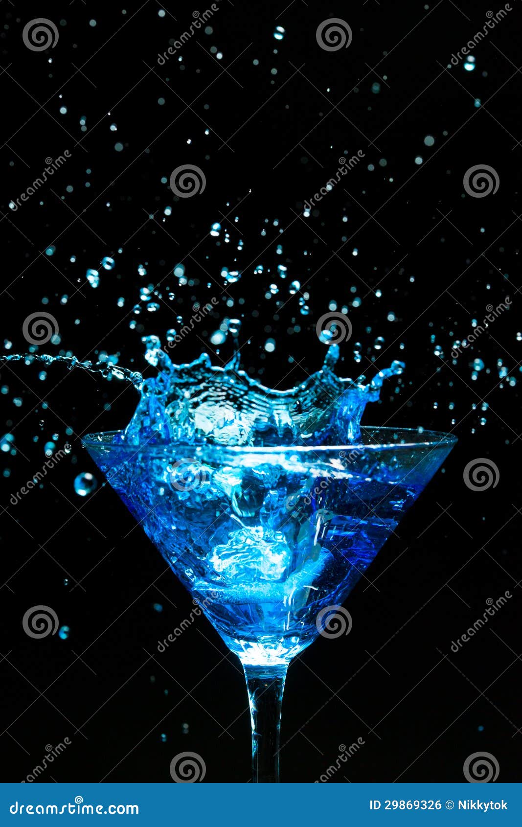 Blue splashing cocktail stock photo. Image of movement - 29869326