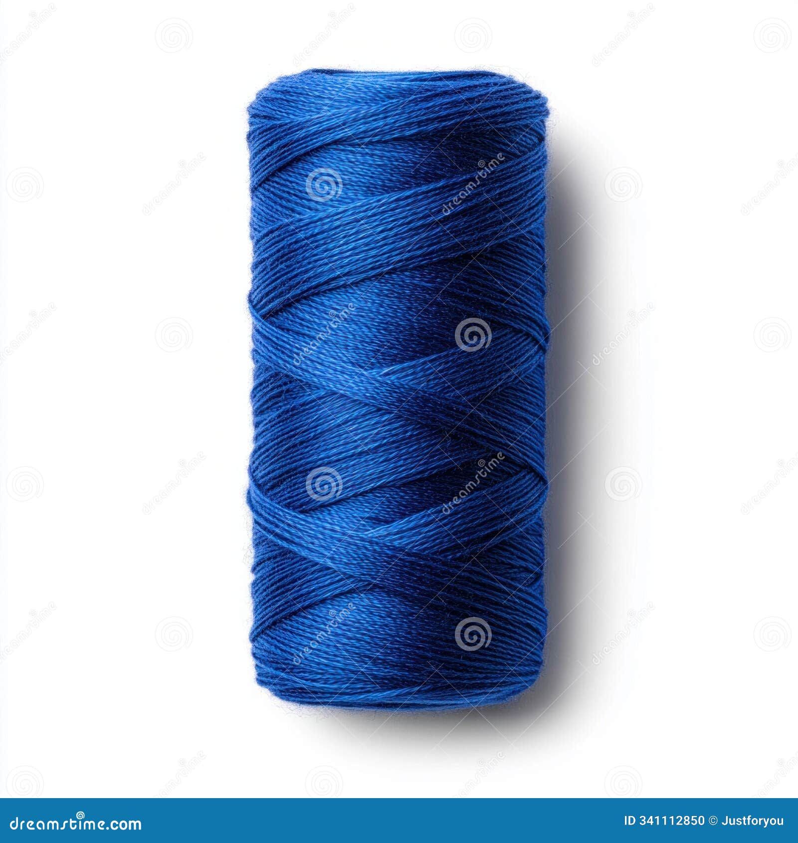 Blue Spool of Thread Isolated on White Background Stock Illustration ...