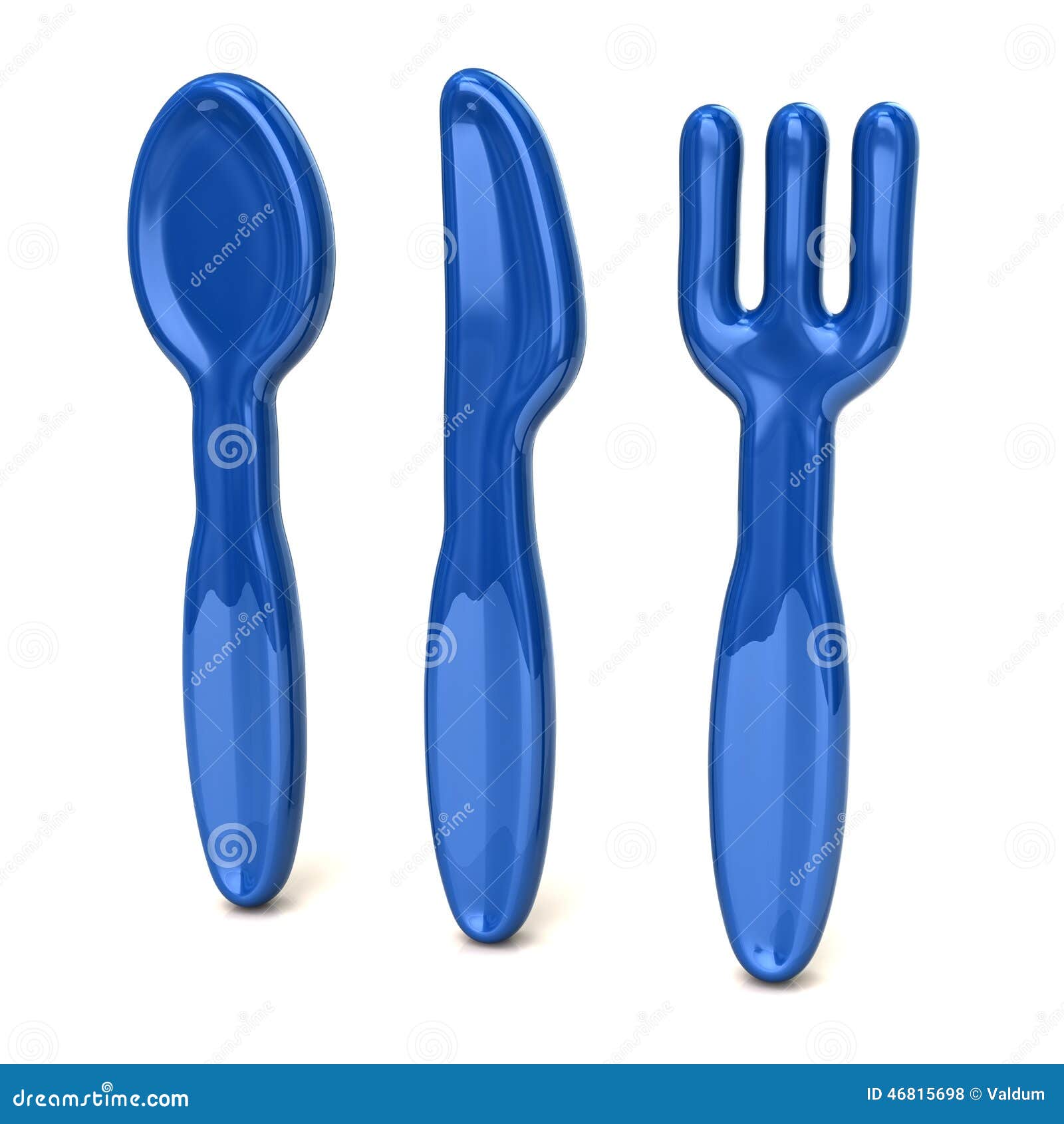 Blue Spoon, Knife, and Fork Stock Illustration - Illustration of emblem ...
