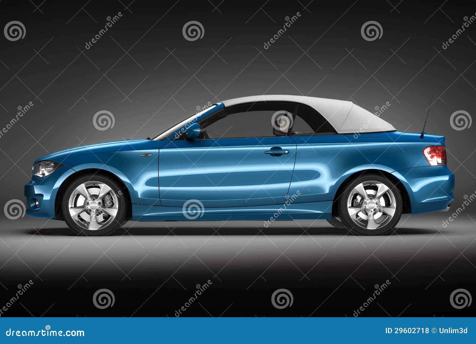 Blue Sports car. 3d render stock illustration. Illustration of modern ...