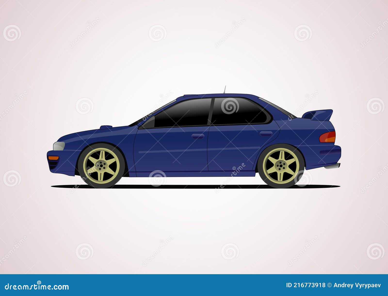 Subaru Sti Vector Illustration | CartoonDealer.com #7781280