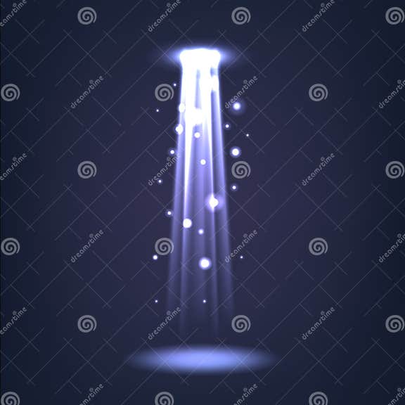 Blue Spotlight Beams, Blue Focus Ceiling Light, Highlighting Objects or ...