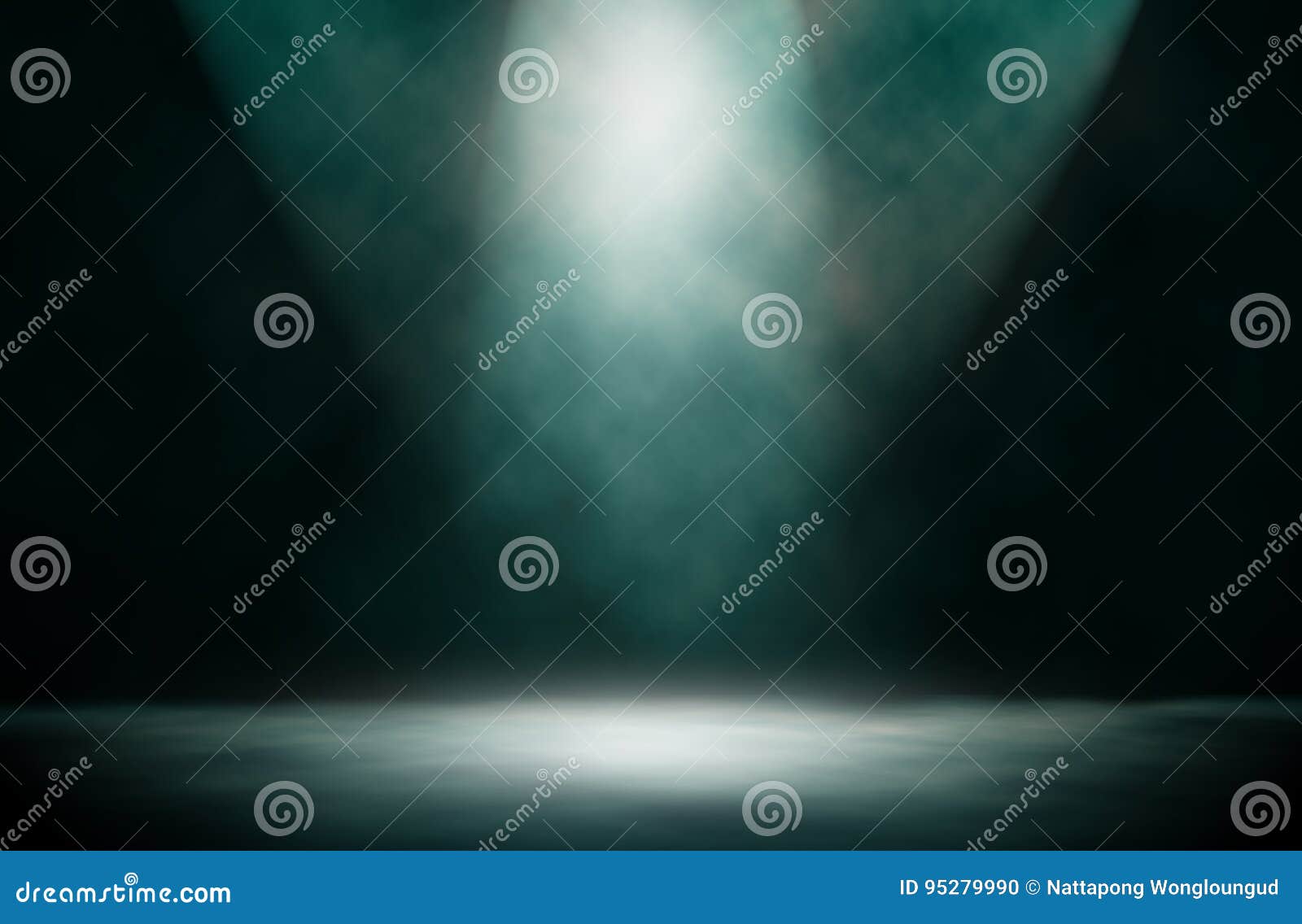 Blue Spotlight Smoke Studio Background. Stock Photography ...