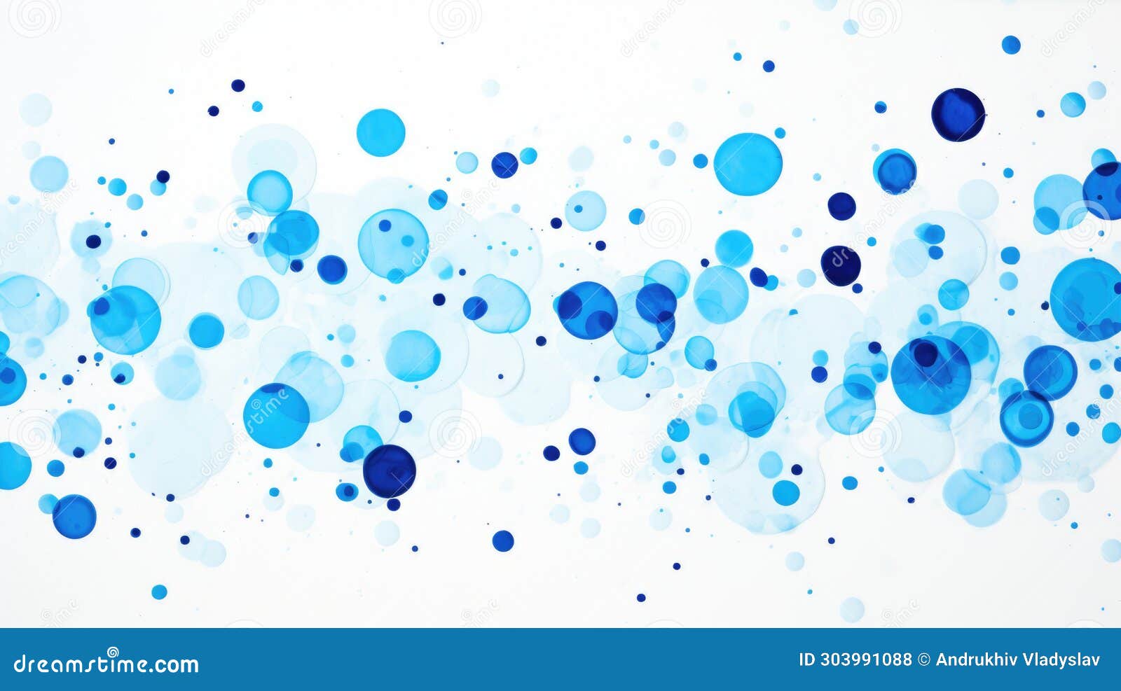 Blue Spots on White Background, Abstract Illustration Stock ...