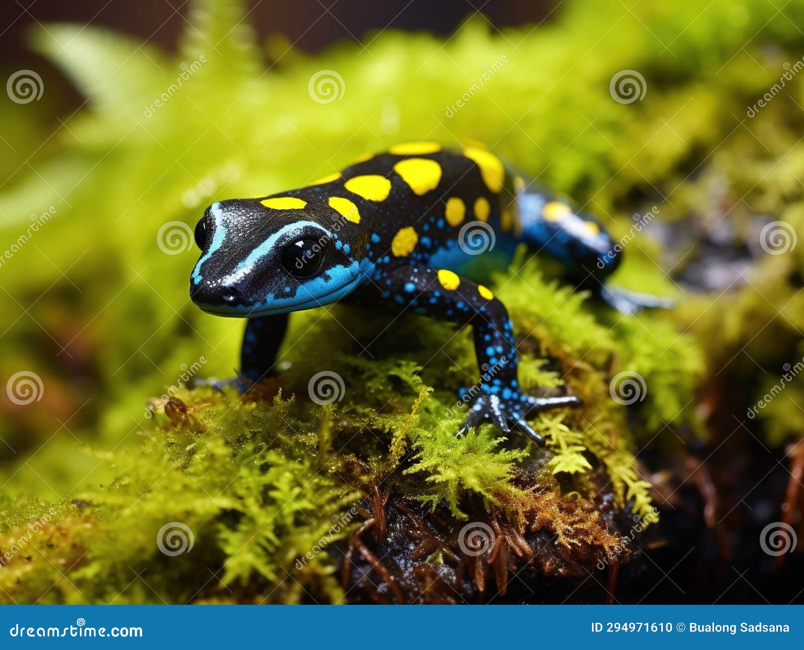 Blue Spotted Salamander Made with Generative AI Illustration Stock ...