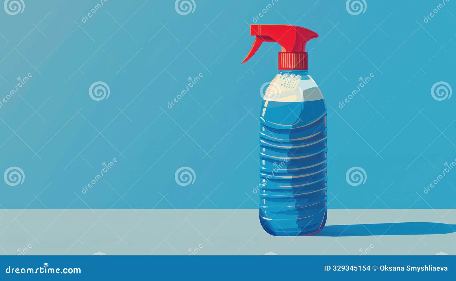Blue Spray Bottle Against Pastel Background: Clean, Simple, Modern ...
