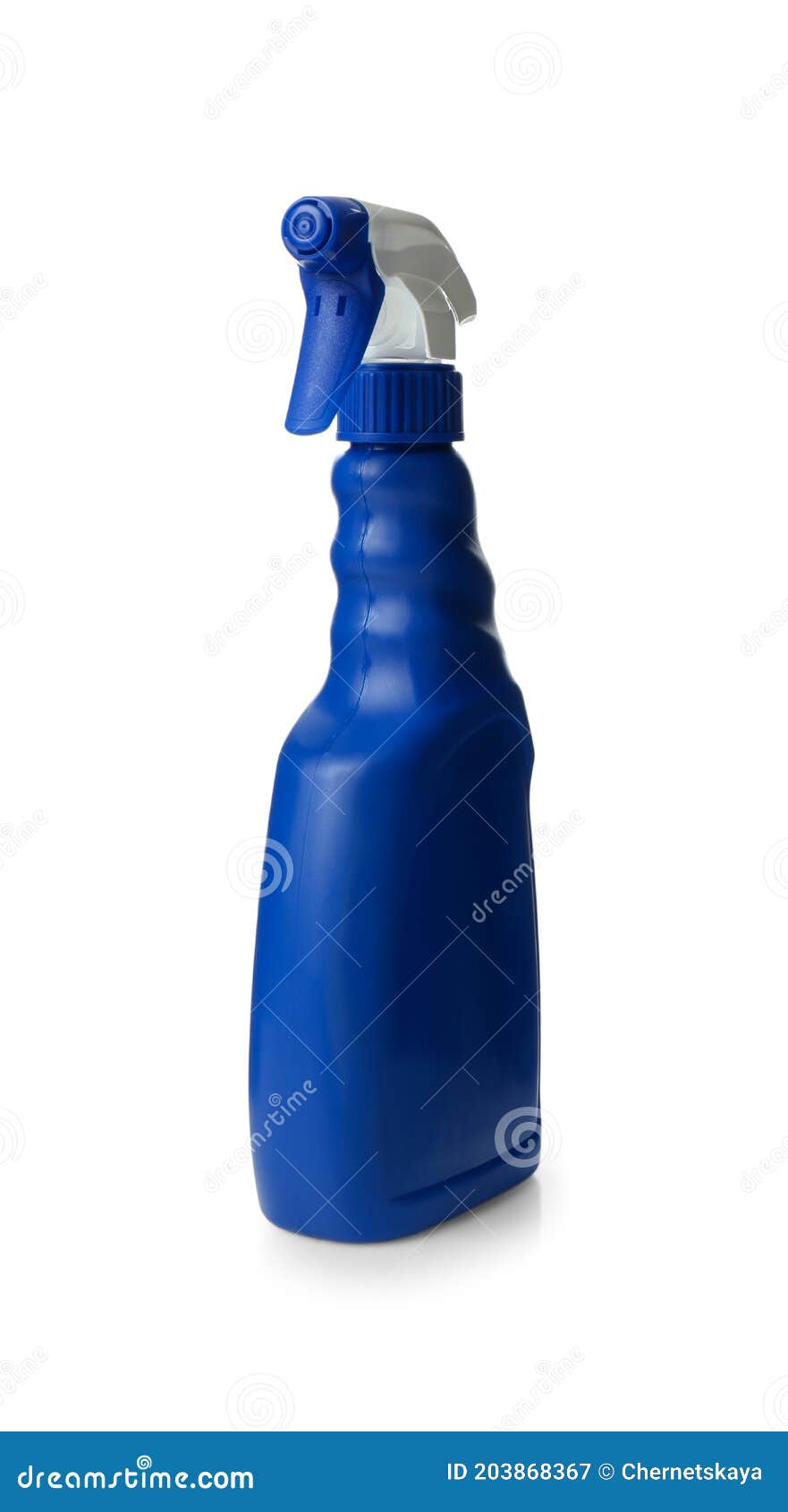 Blue Spray Bottle of Cleaning Product Isolated on White Stock Image ...