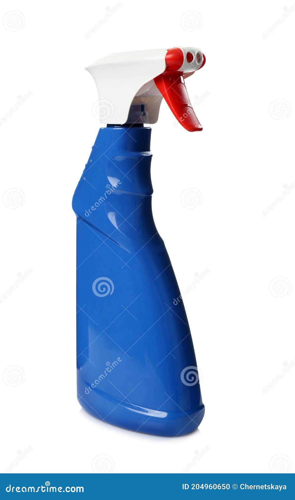 Blue Spray Bottle of Cleaning Product Isolated on White Stock Photo ...