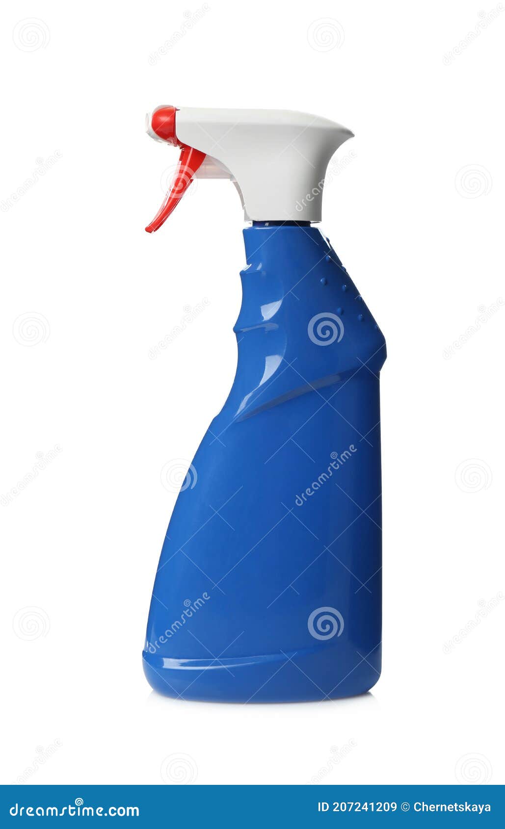 Blue Spray Bottle of Cleaning Product Isolated on White Stock Image ...